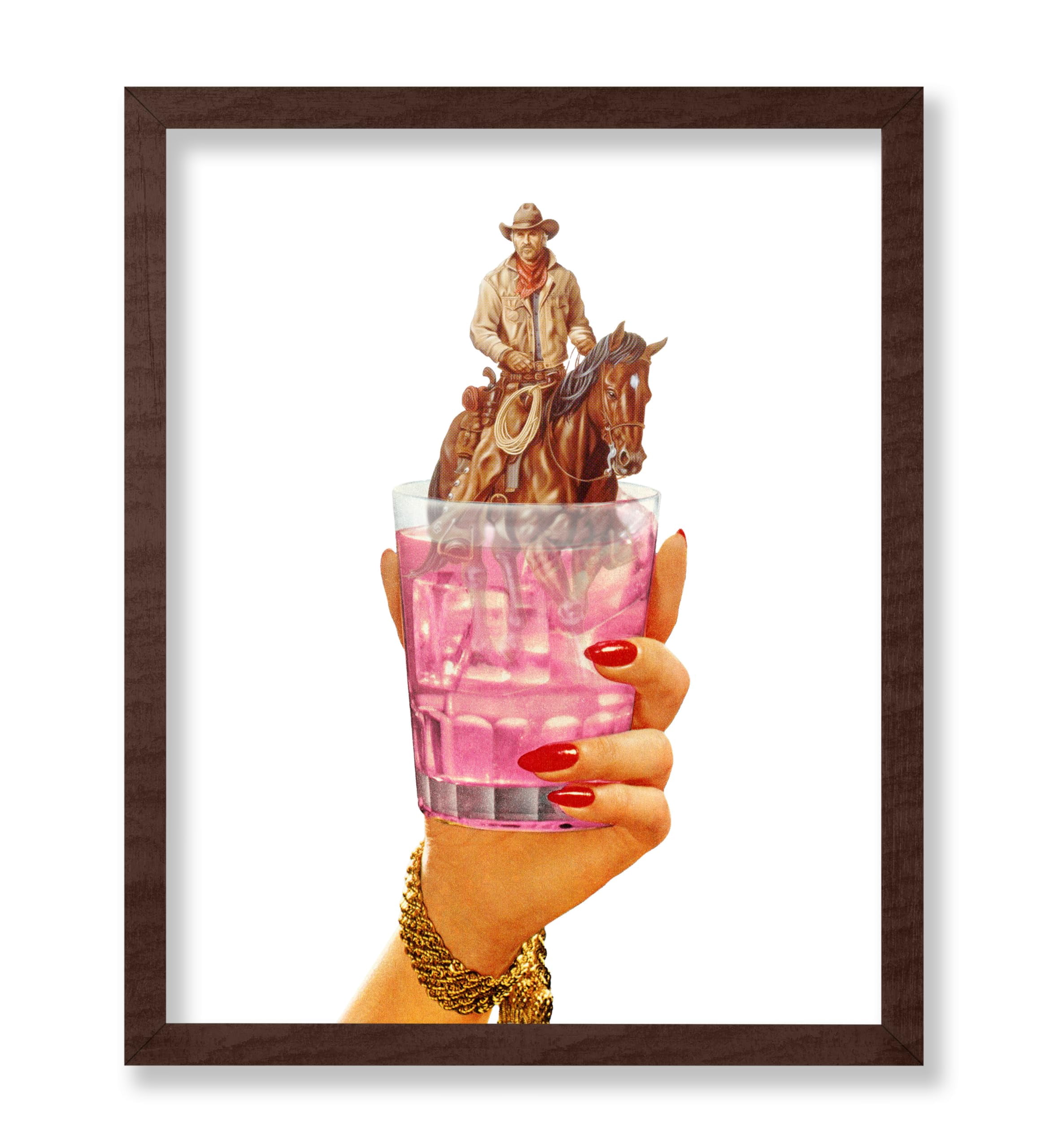 Poster Master Cowboy Poster - Retro Cocktail Print - Western Art ...