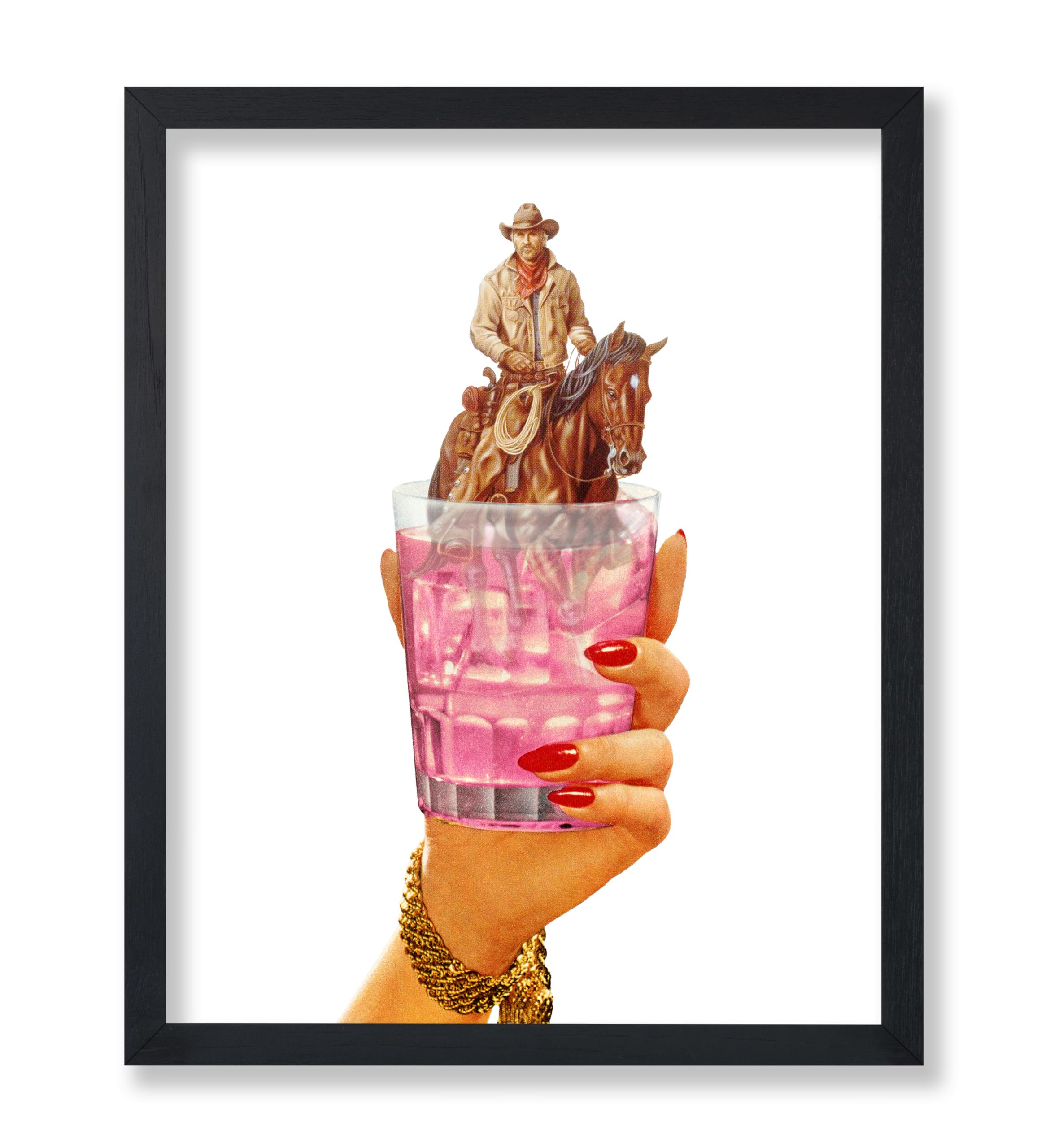 Poster Master Cowboy Poster - Retro Cocktail Print - Western Art ...