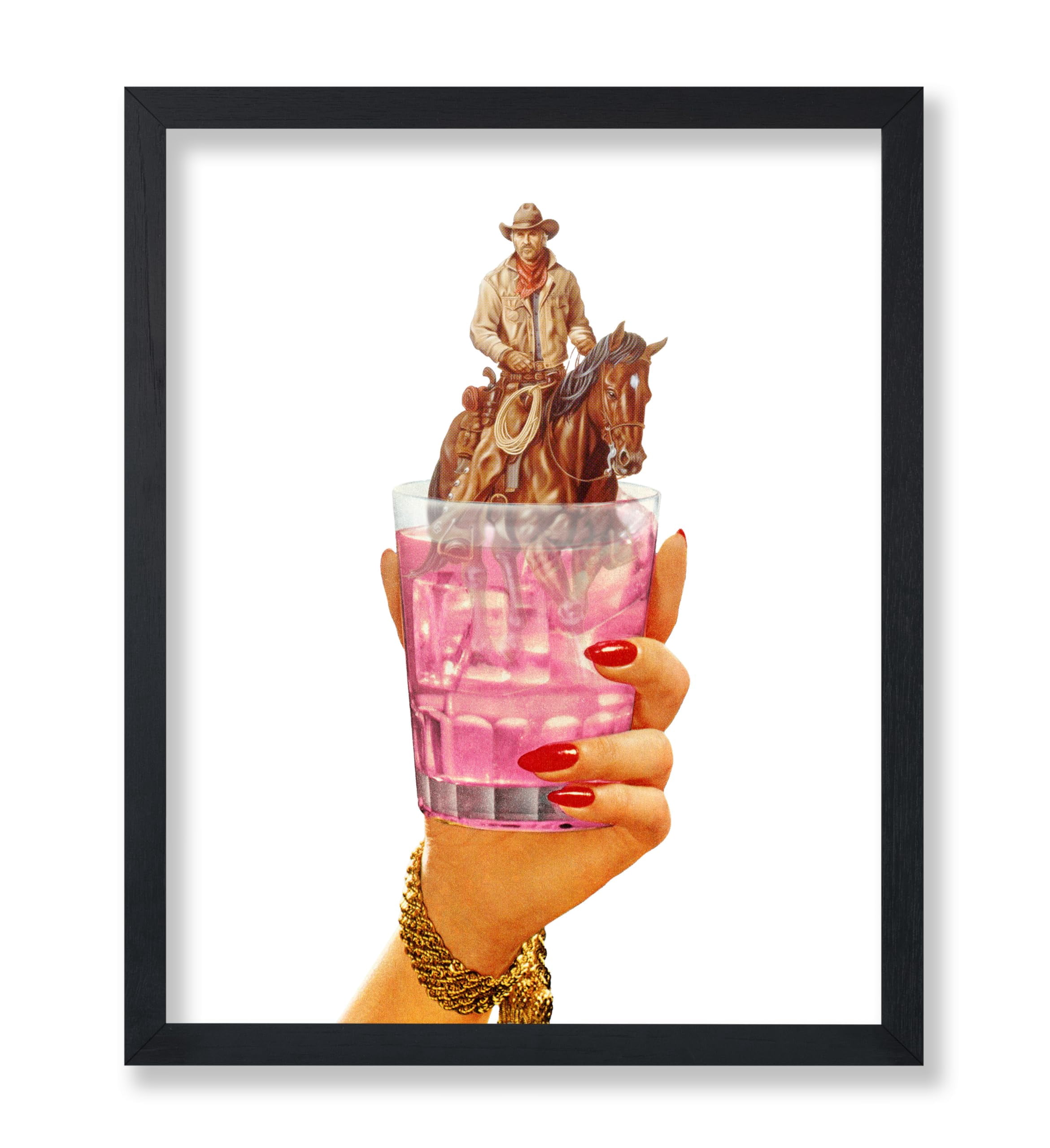 Poster Master Cowboy Poster - Retro Cocktail Print - Western Art ...