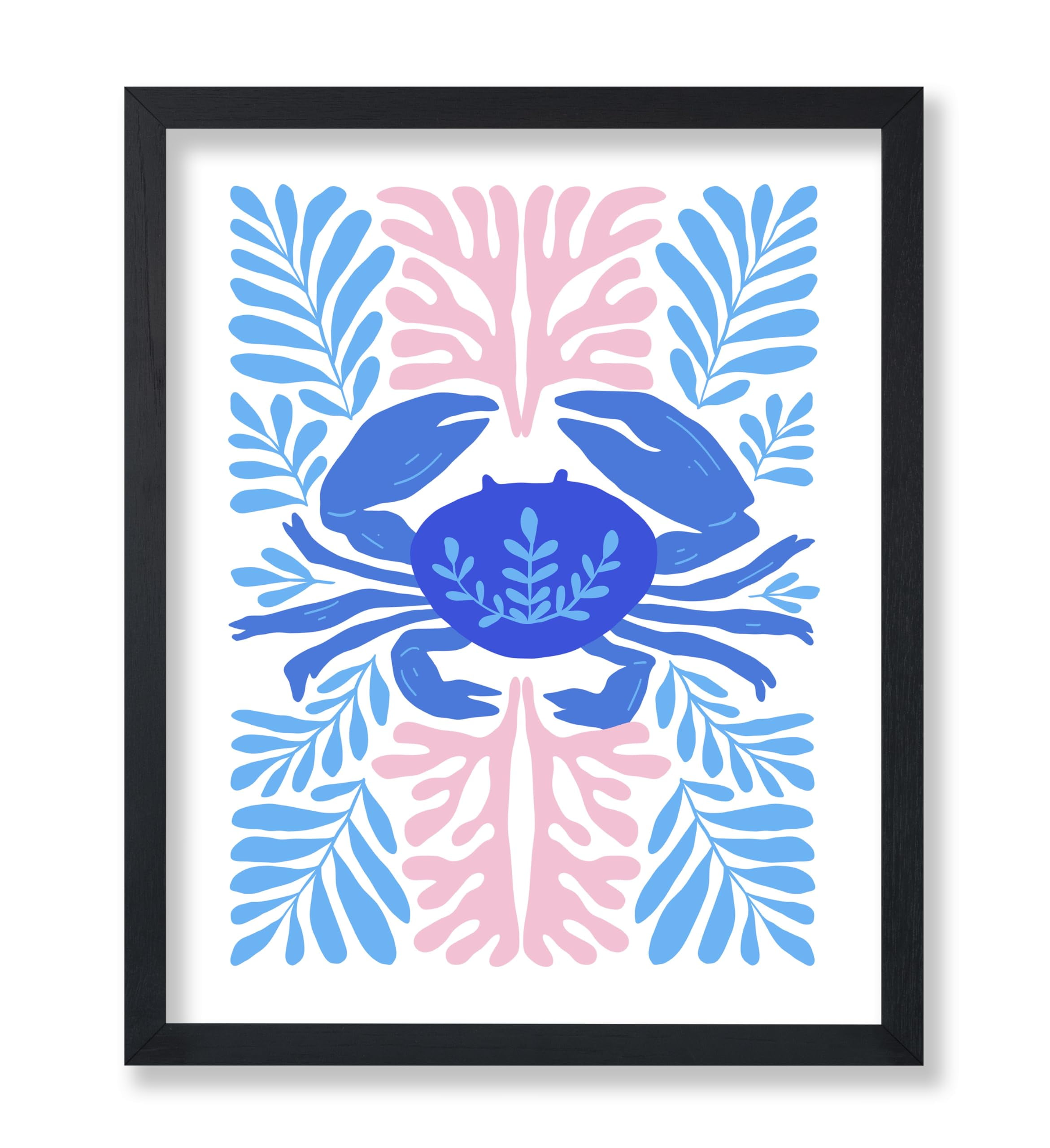 Poster Master Crab Poster - Retro Aquatic Print - Marine Life Art ...