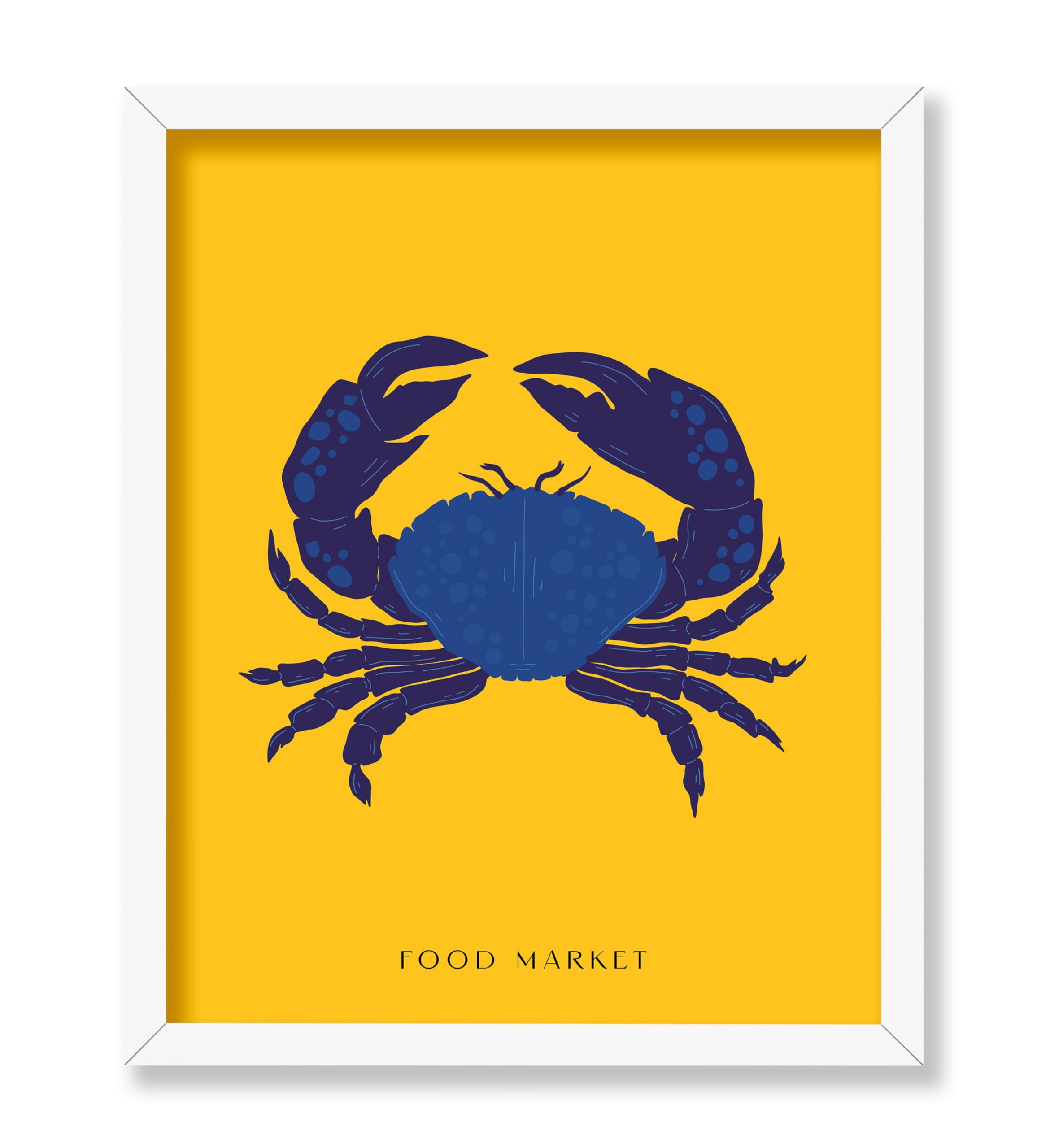 Poster Master Crab Poster - Retro Food Market Print - Food & Drink Art ...
