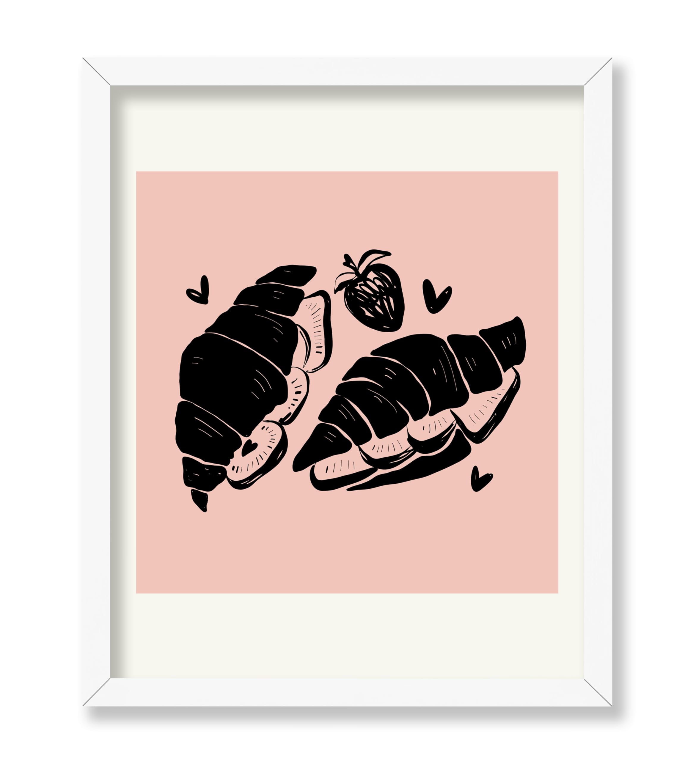 Poster Master Croissant Poster - Retro Strawberry Print - Food & Drink ...