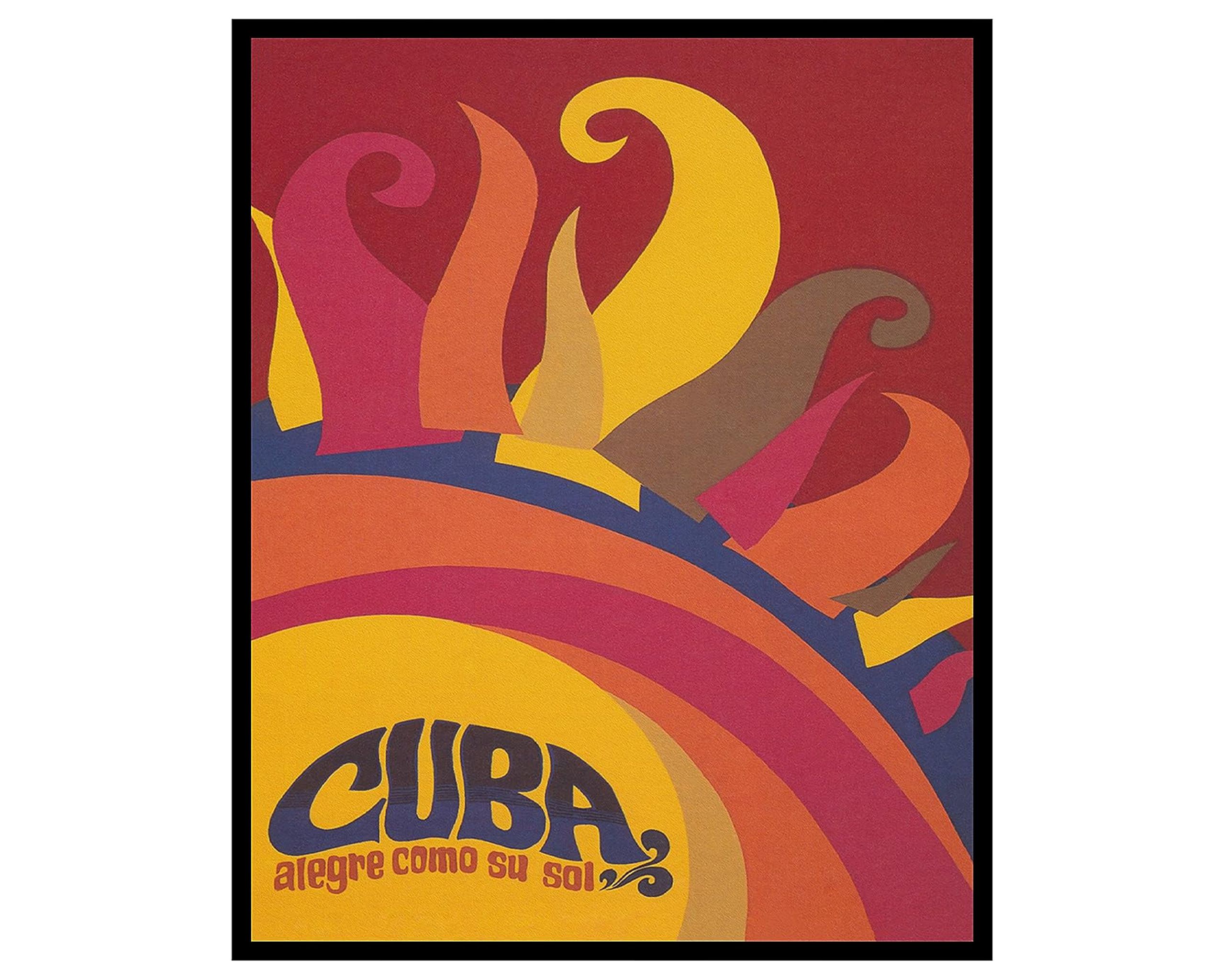 Poster Master Cuba Sun Print Wall Art - Vintage Wall Decor - 8x10 ...