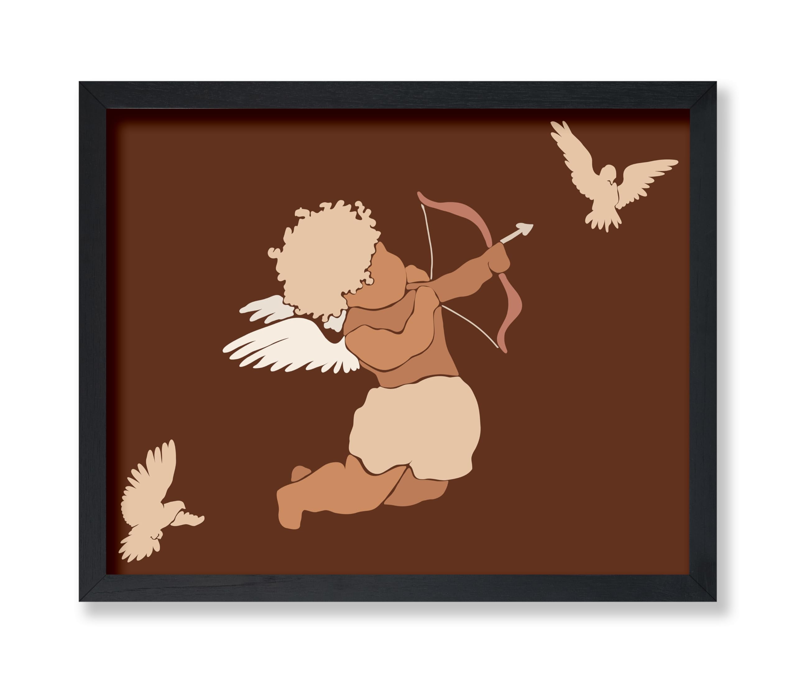 Poster Master Cupid Poster - Retro Faceless Print - Bird Art - Doves ...