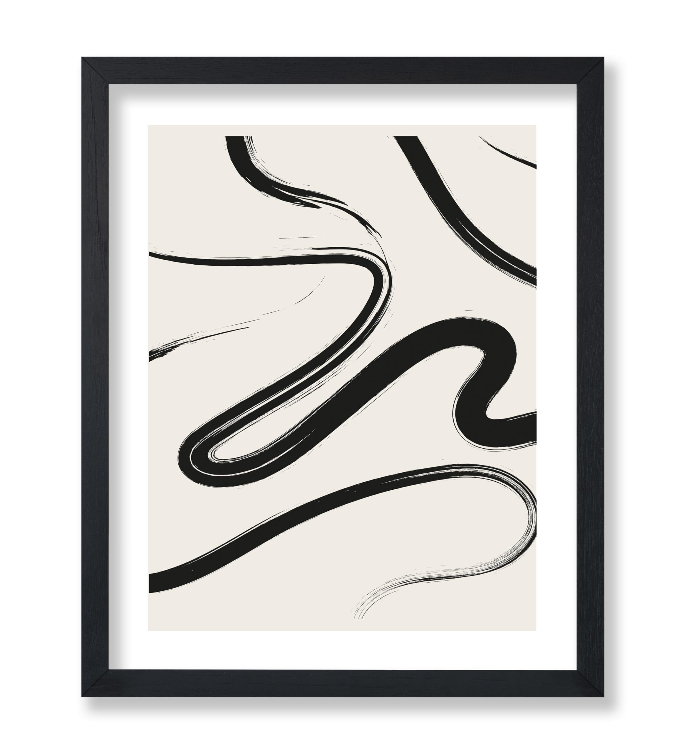 Poster Master Curved Lines Poster - Retro Drawing Print - Line Art ...