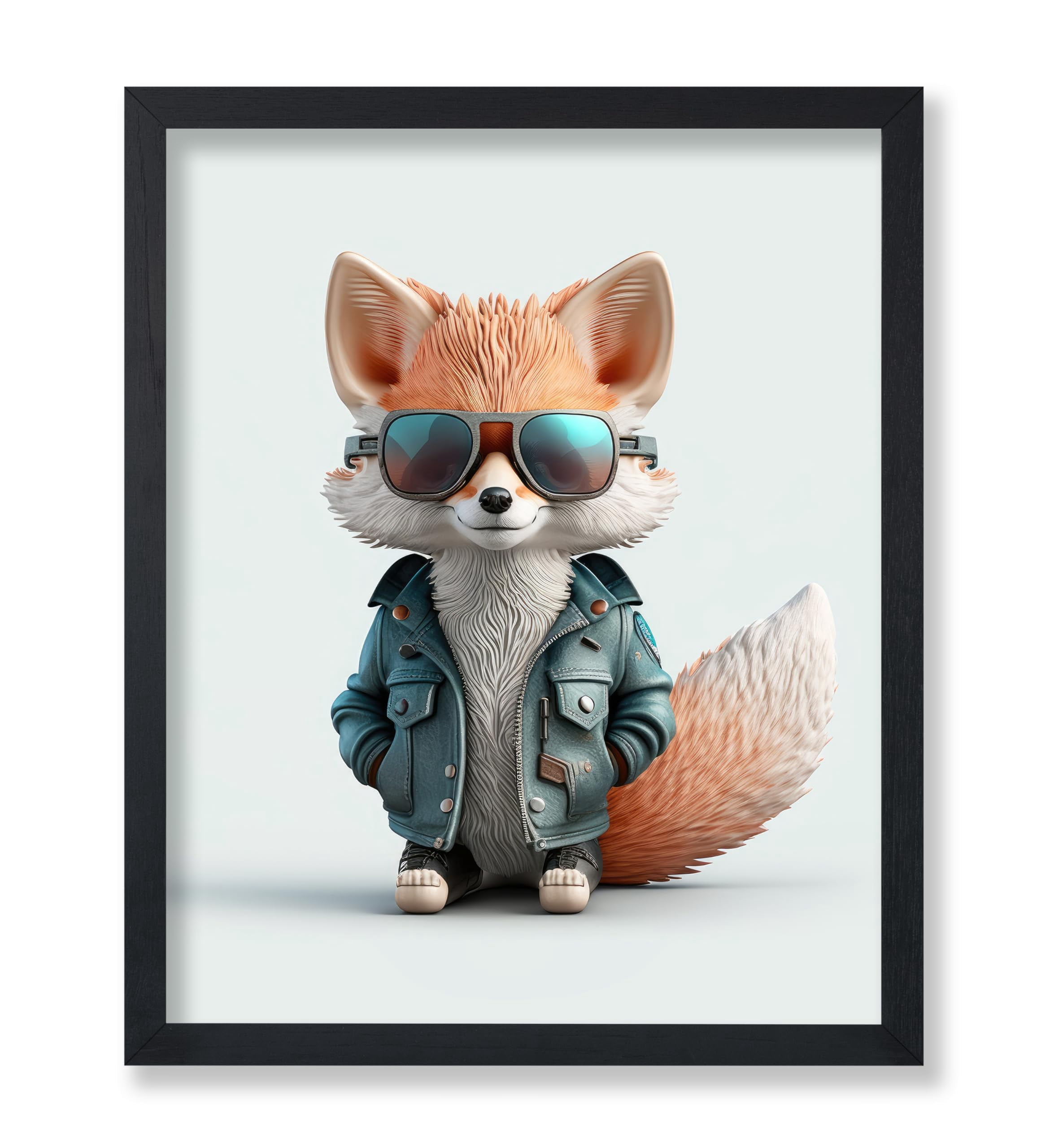 Poster Master Cute Baby Fox in Glasses Poster - Baby Fox Print - Fox ...