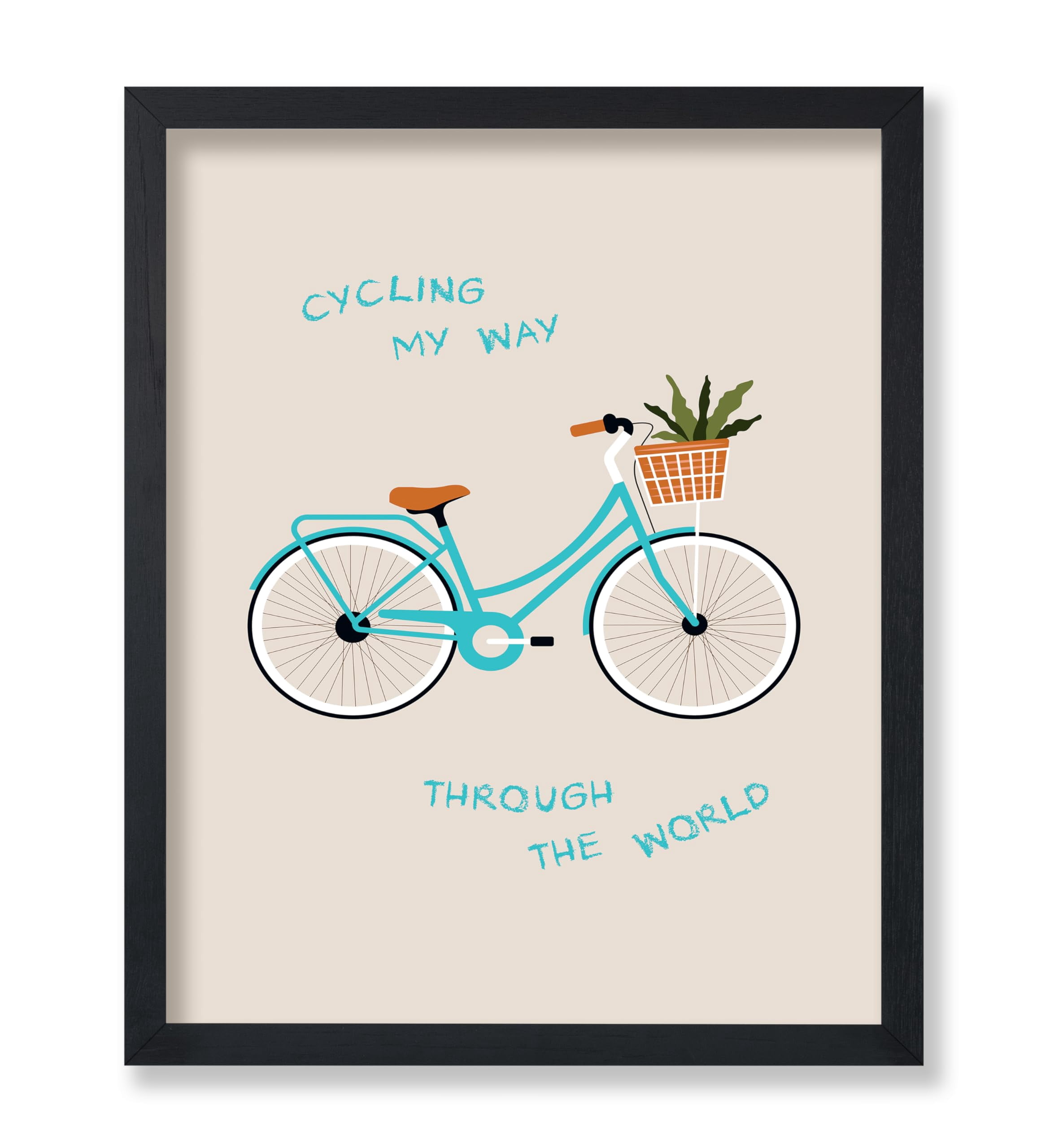 Poster Master Cycling My Way Through The World Poster - Retro Bicycle ...