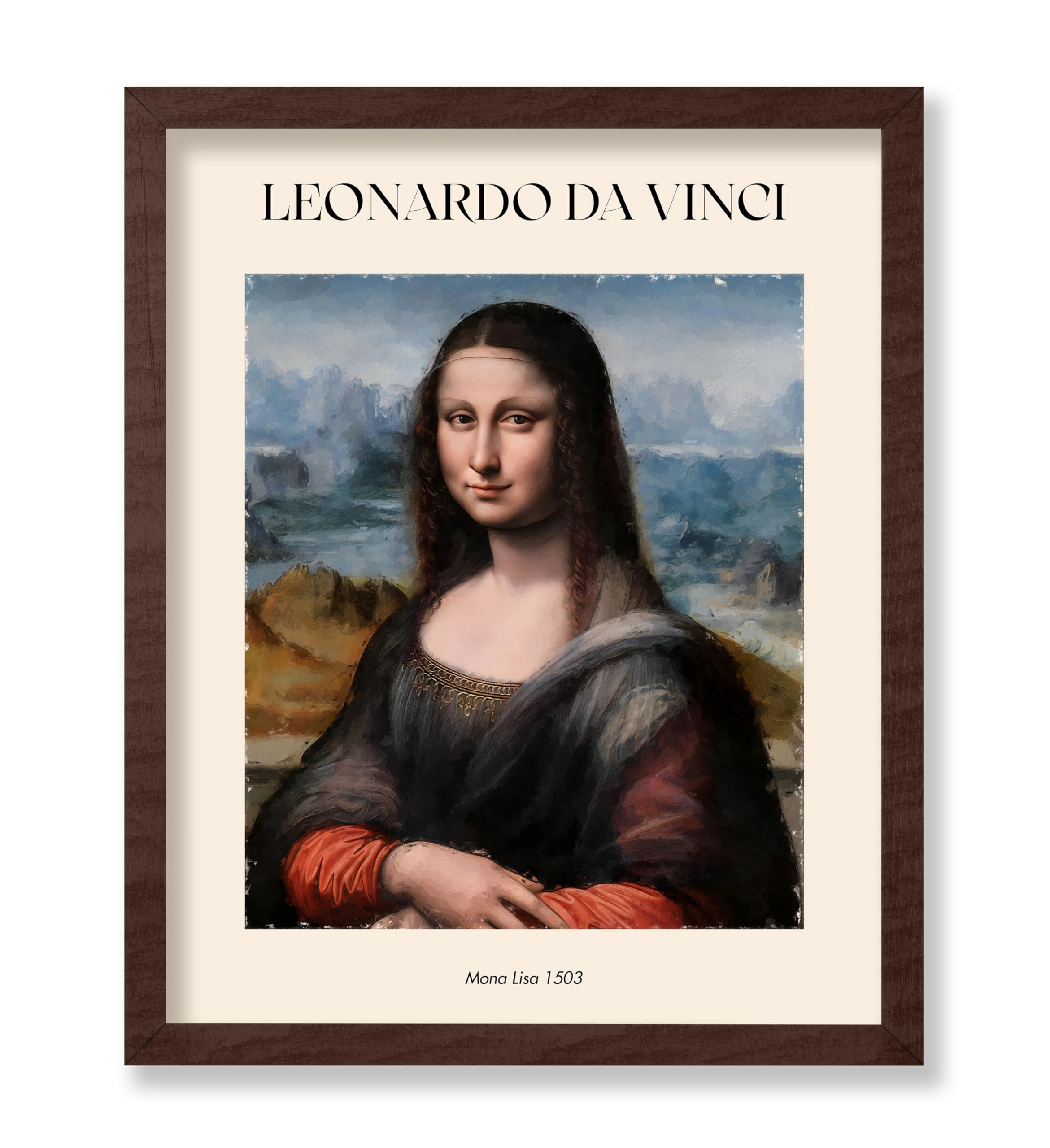 Poster Master Da Vinci Poster - Mona Lisa Print - Baroque Art - Italian ...