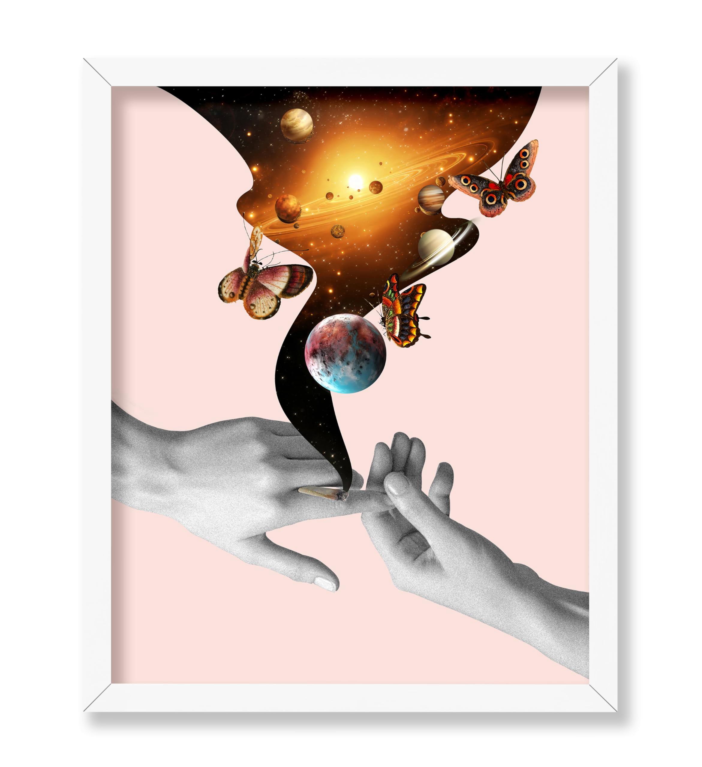 Poster Master Deep Feelings Poster - Retro Galaxy Print - Collage Art ...