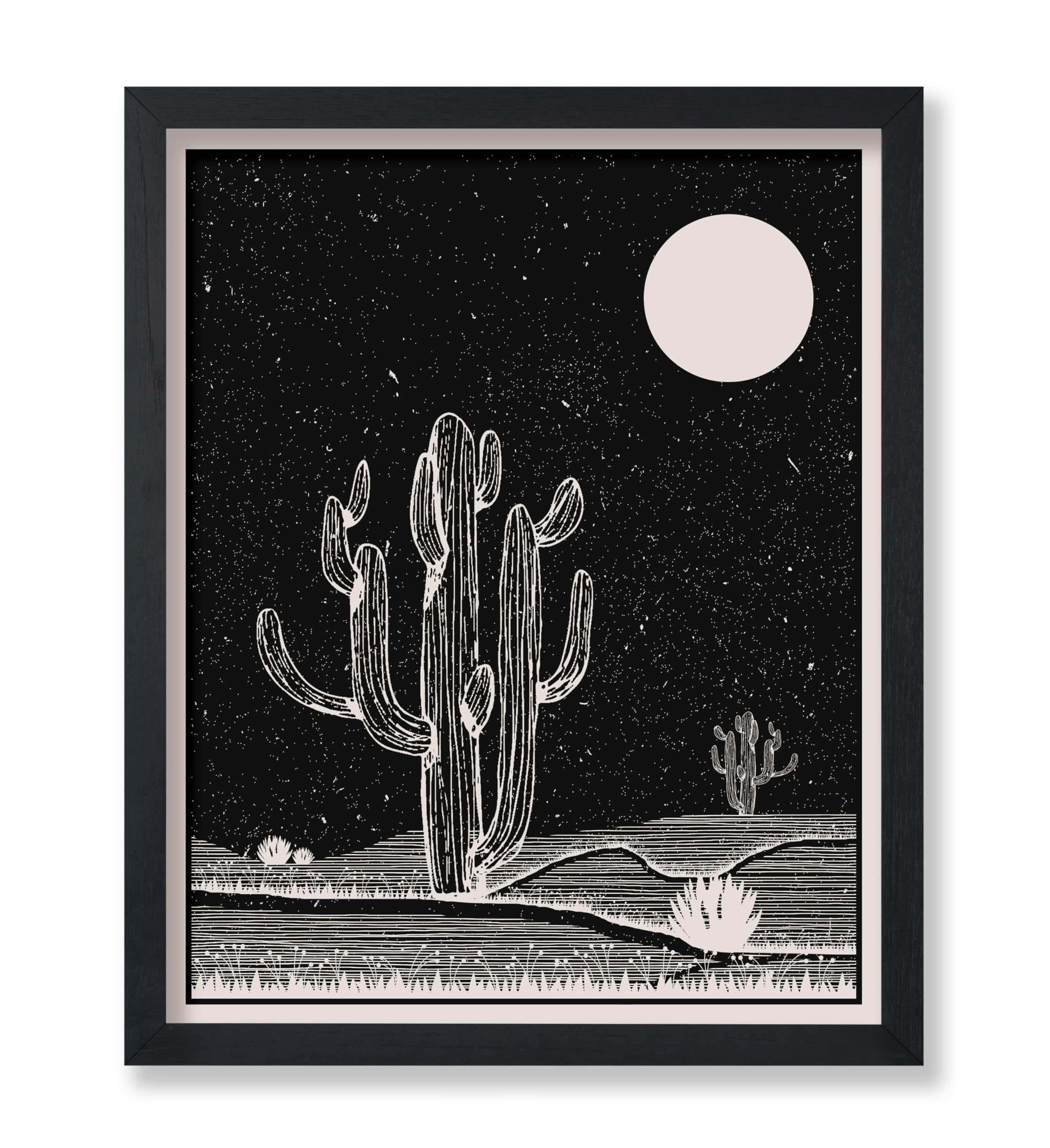 Poster Master Desert Poster - Retro Cactus Print - Western Art - Wild ...