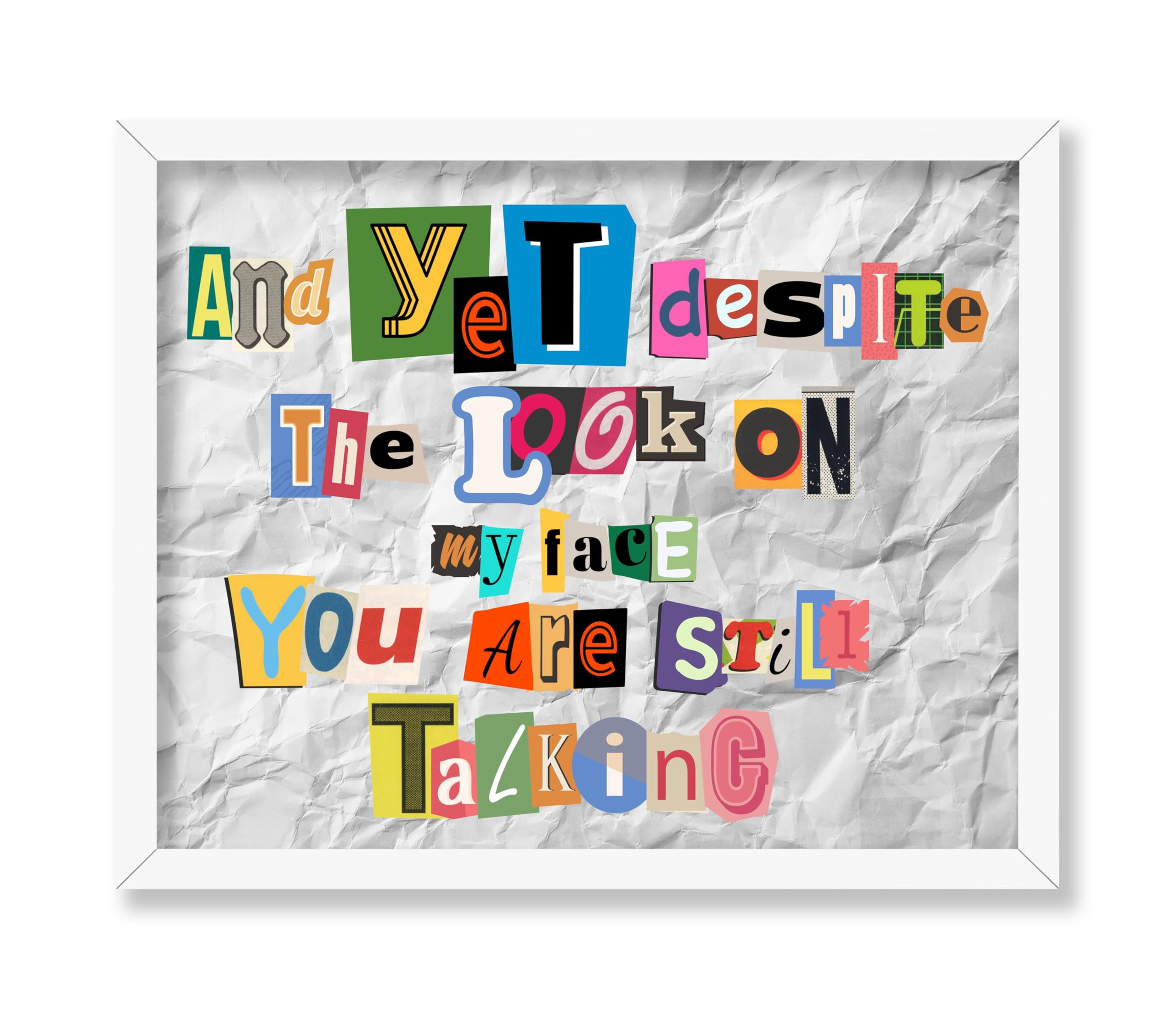 Poster Master Despite The Look On My Face Poster - Savage Quote Print ...