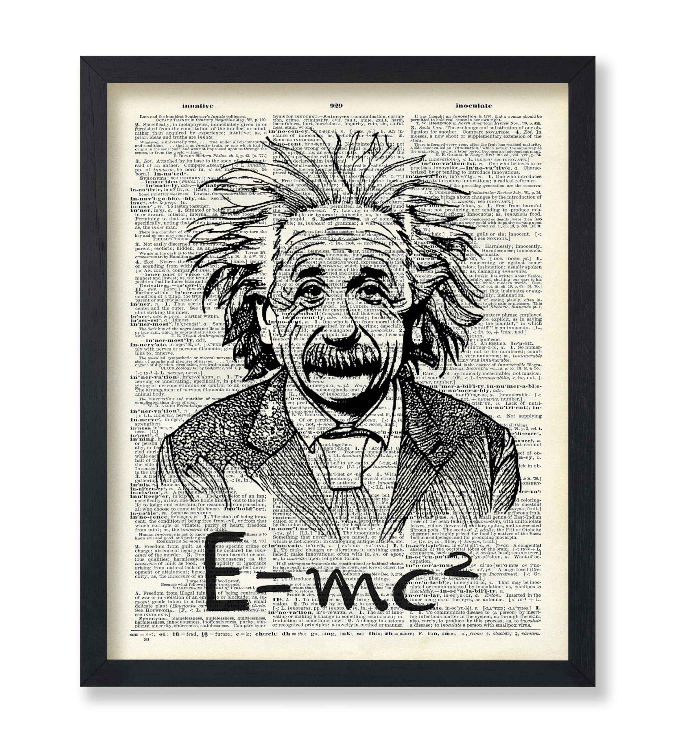 Poster Master Dictionary Art Poster - Albert Einstein Print - Portrait ...
