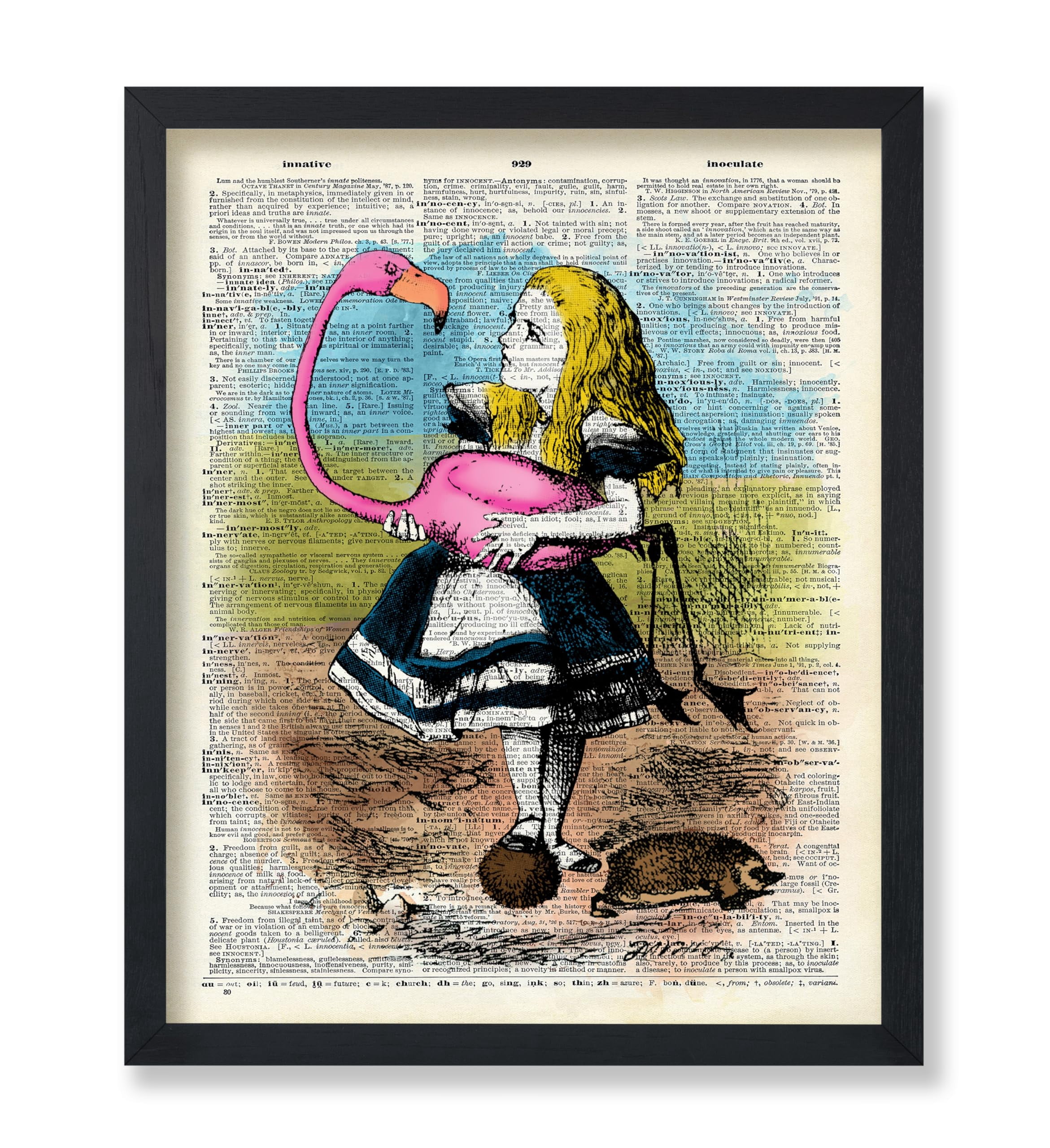Poster Master Dictionary Art Poster - Alice Wonderland Print - Pink ...
