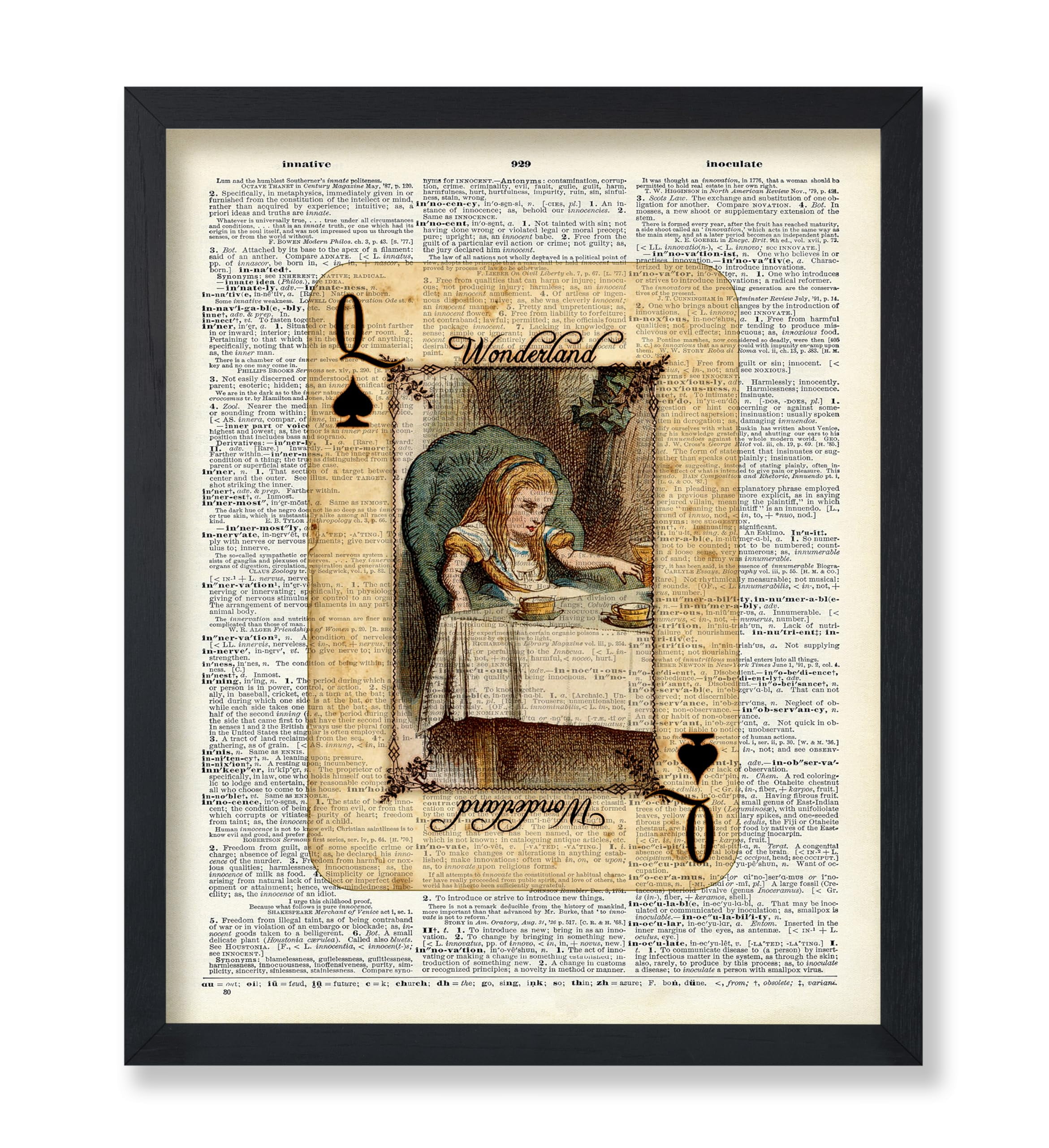 Poster Master Dictionary Art Poster - Alice Wonderland Print - Queen of ...