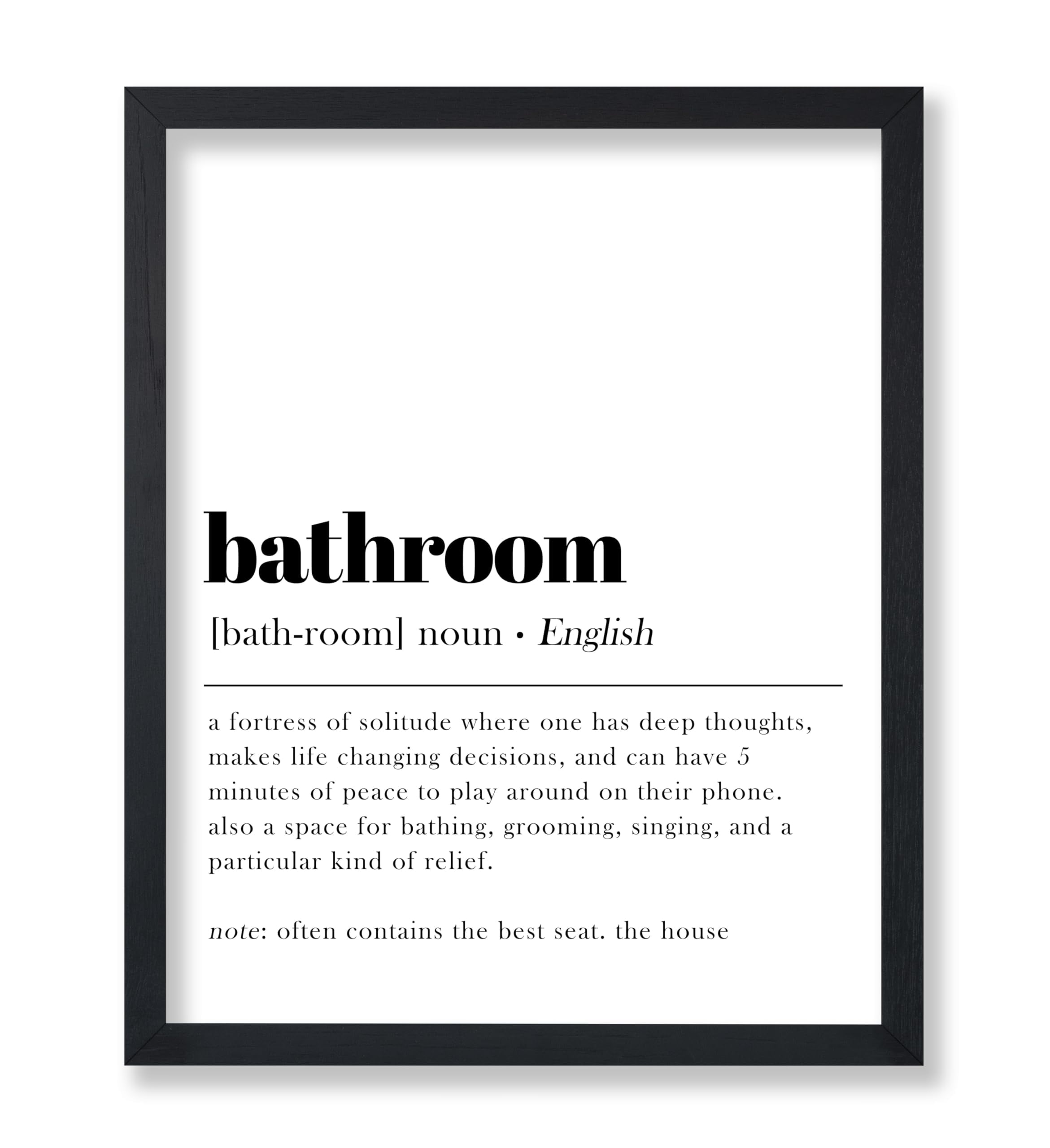 Poster Master Dictionary Art Poster - Bathroom Definition, Best Seat In ...