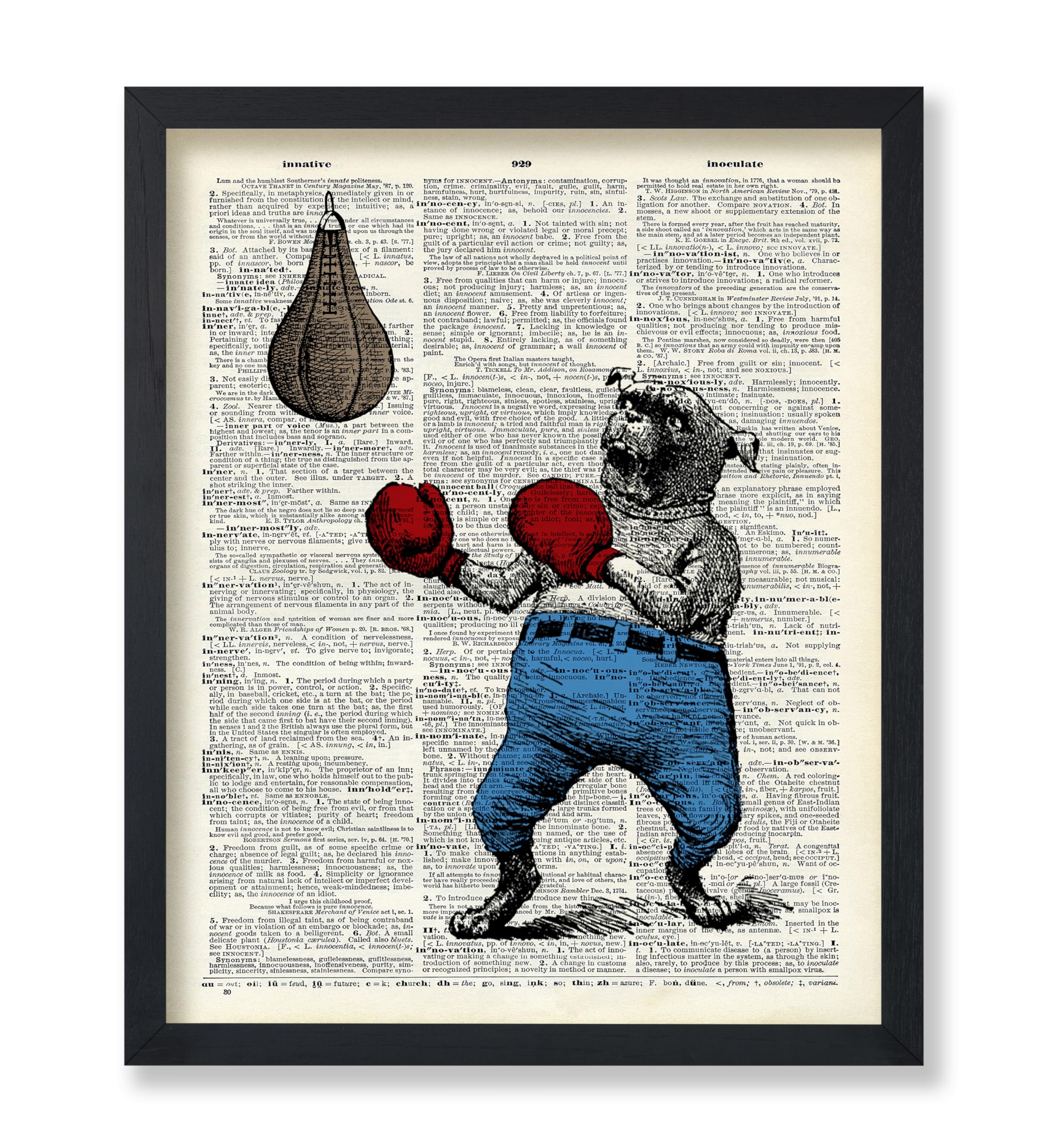 Poster Master Dictionary Art Poster - Bulldog Boxer Print - Dog Art ...