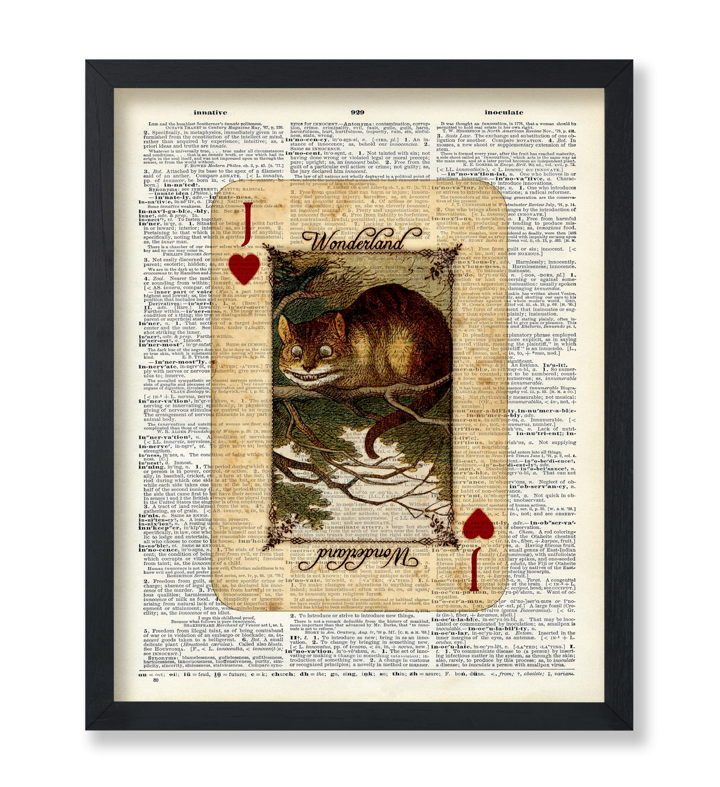 Poster Master Dictionary Art Poster - Cheshire Cat Print - Jack of ...