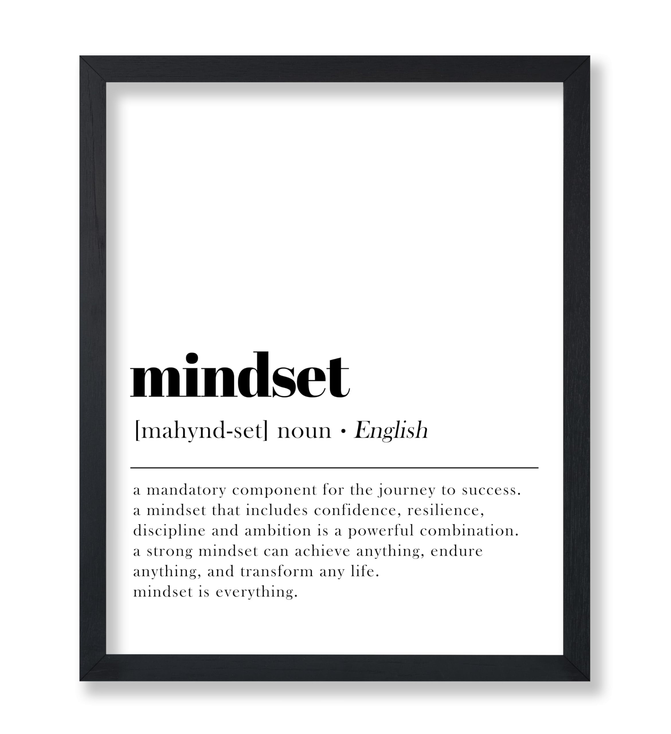 Poster Master Dictionary Art Poster - Definition of Mindset Print ...