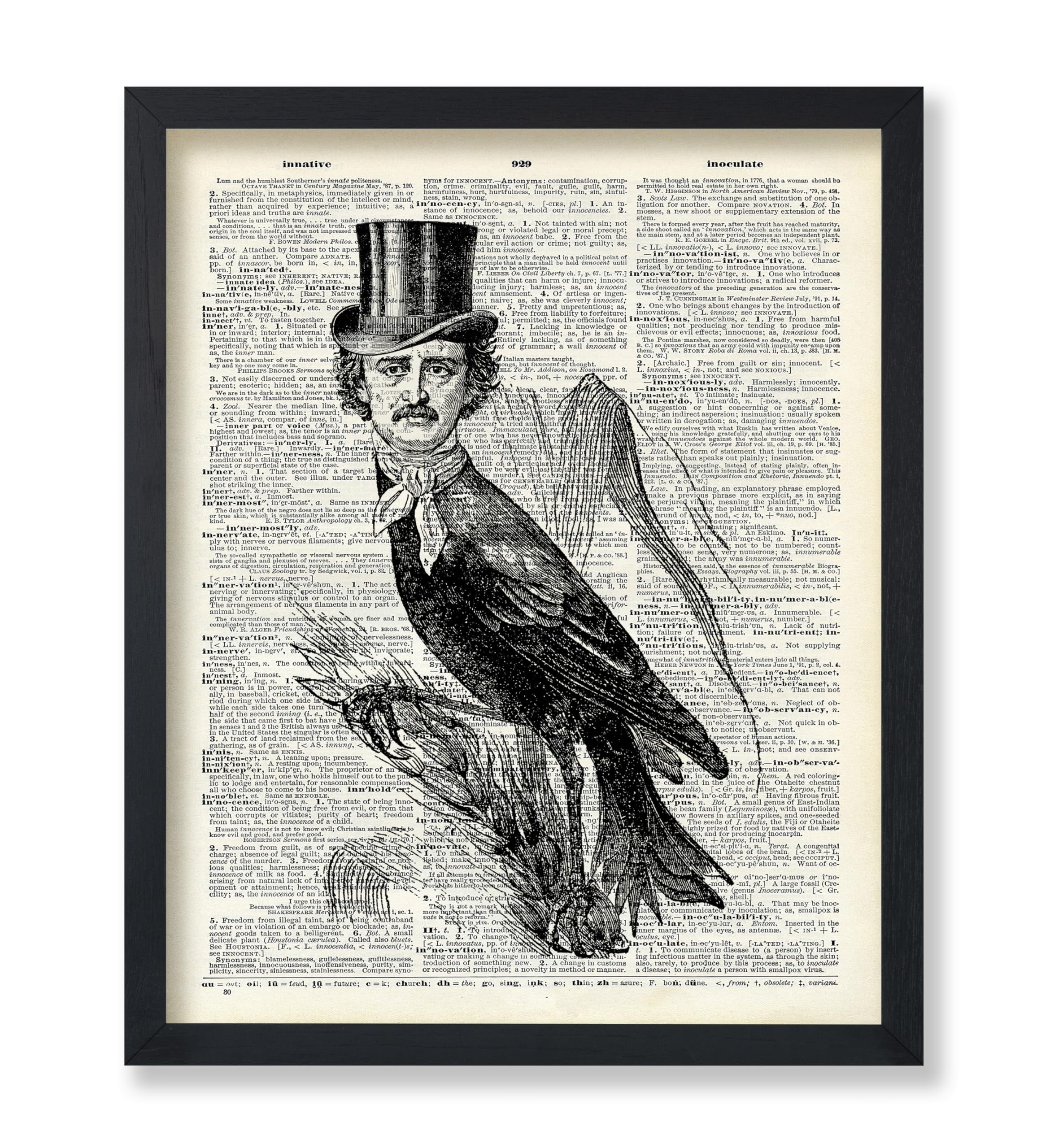 Poster Master Dictionary Art Poster - Edgar Allan Poe Print - Raven Art ...