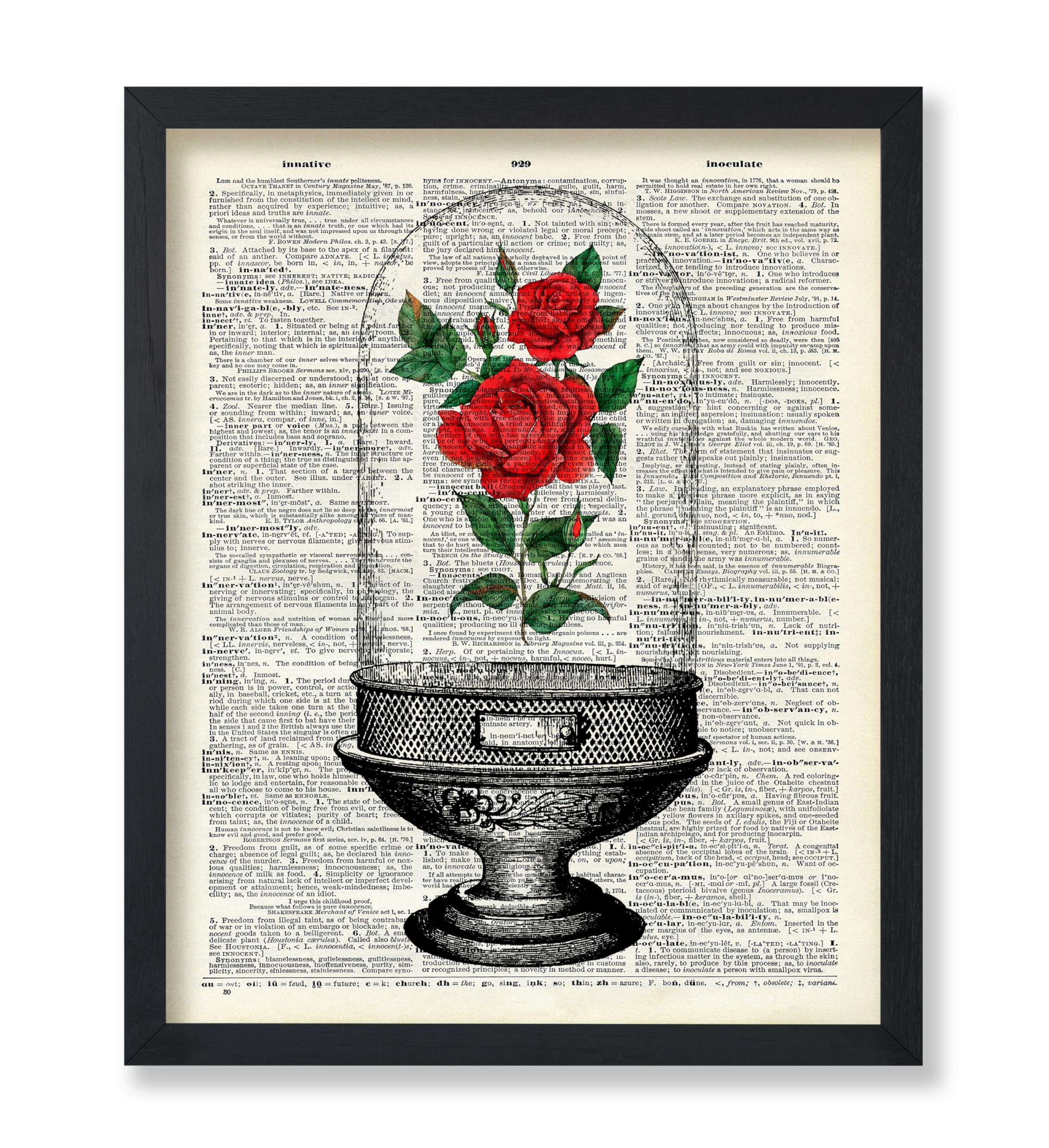Poster Master Dictionary Art Poster - Enchanted Rose Print - Curse Rose ...