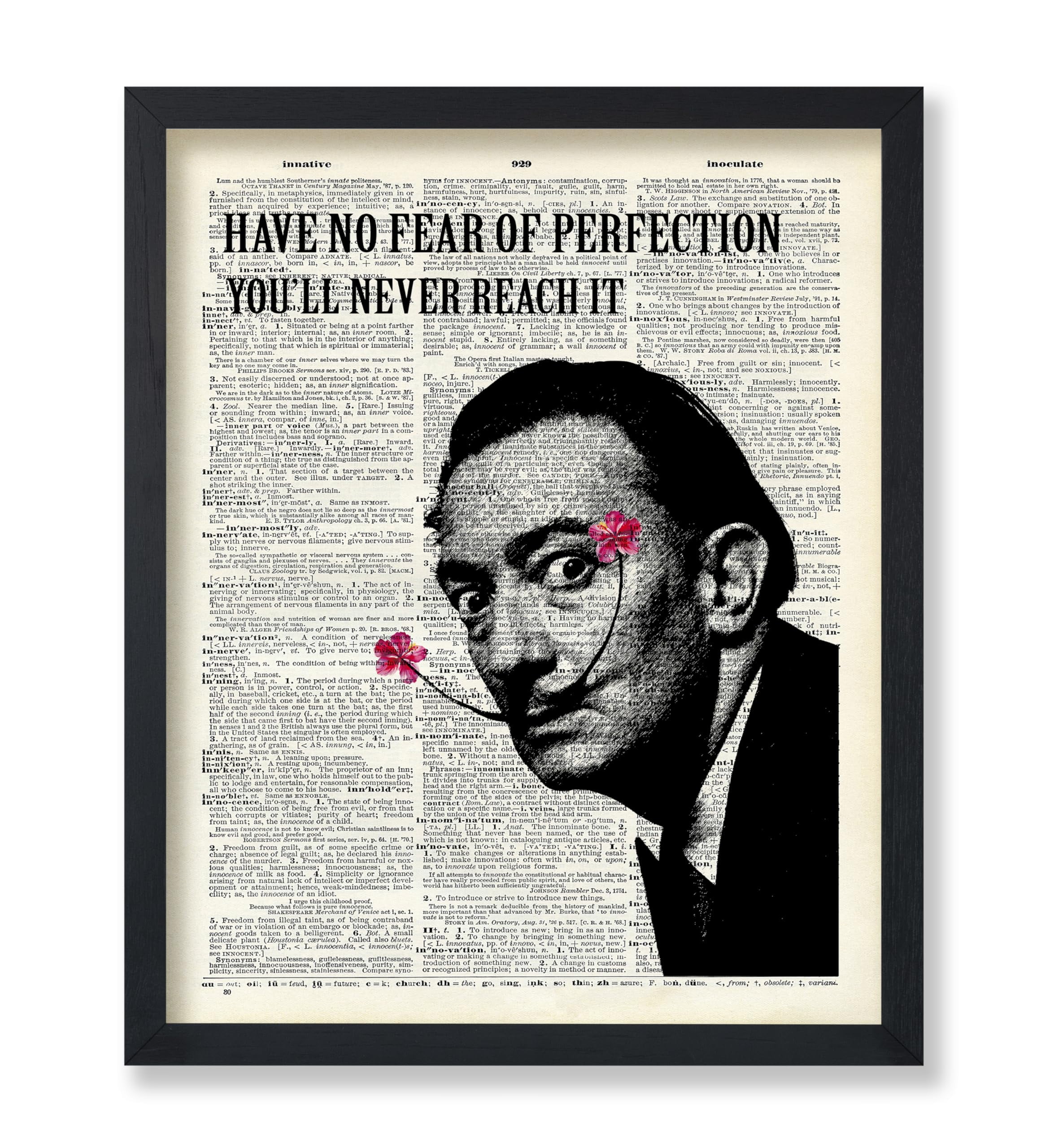 Poster Master Dictionary Art Poster - Have No Fear Of Perfection Print ...