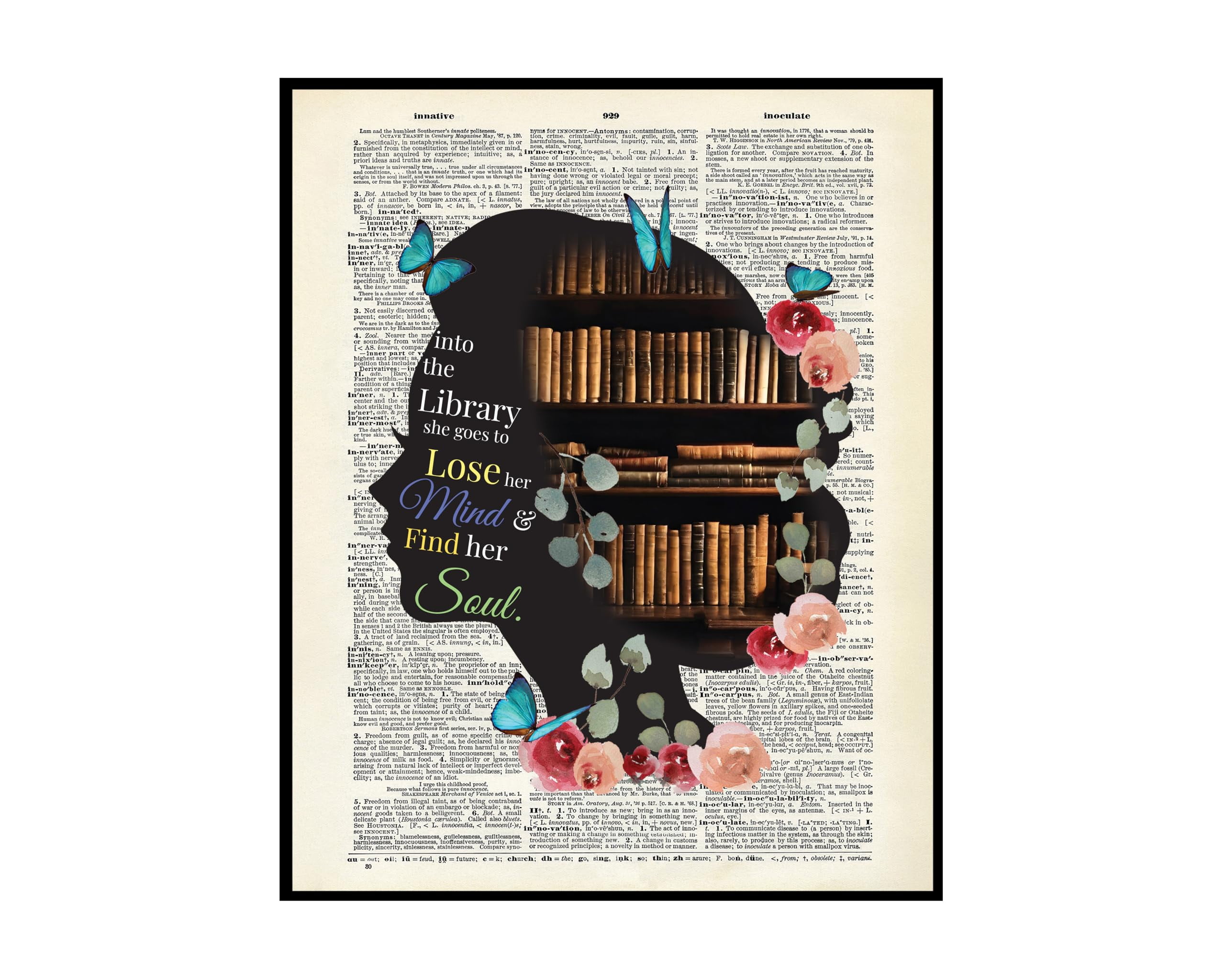 Poster Master Dictionary Art Poster - Lose Her Mind Find Her Soul Print ...