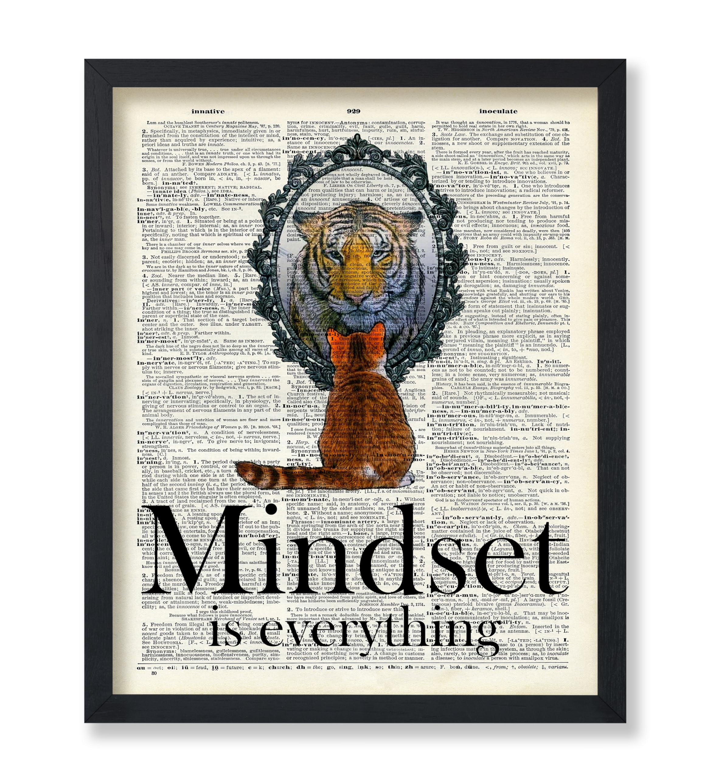Poster Master Dictionary Art Poster - Mindset is Everything Print ...