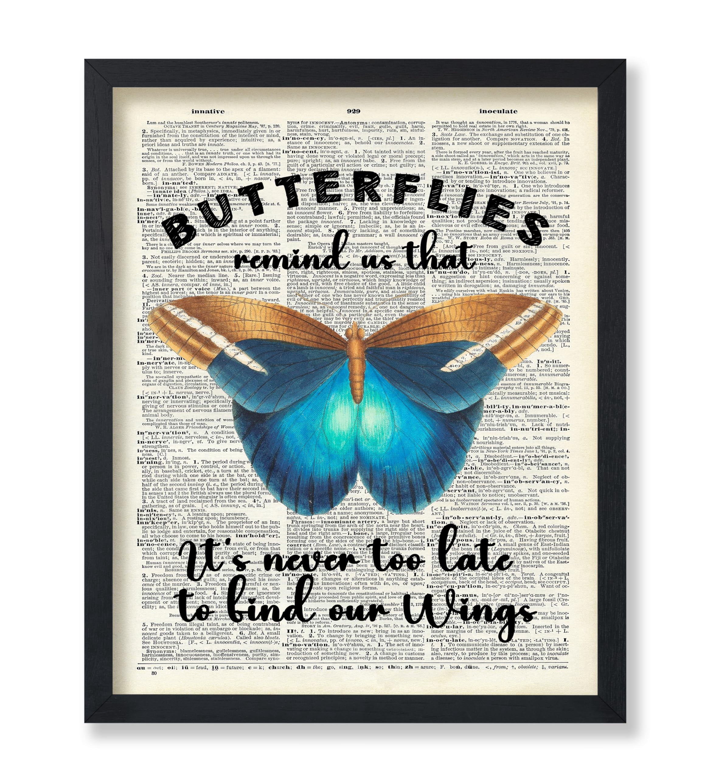 Poster Master Dictionary Art Poster - It's Never Too Late Print ...