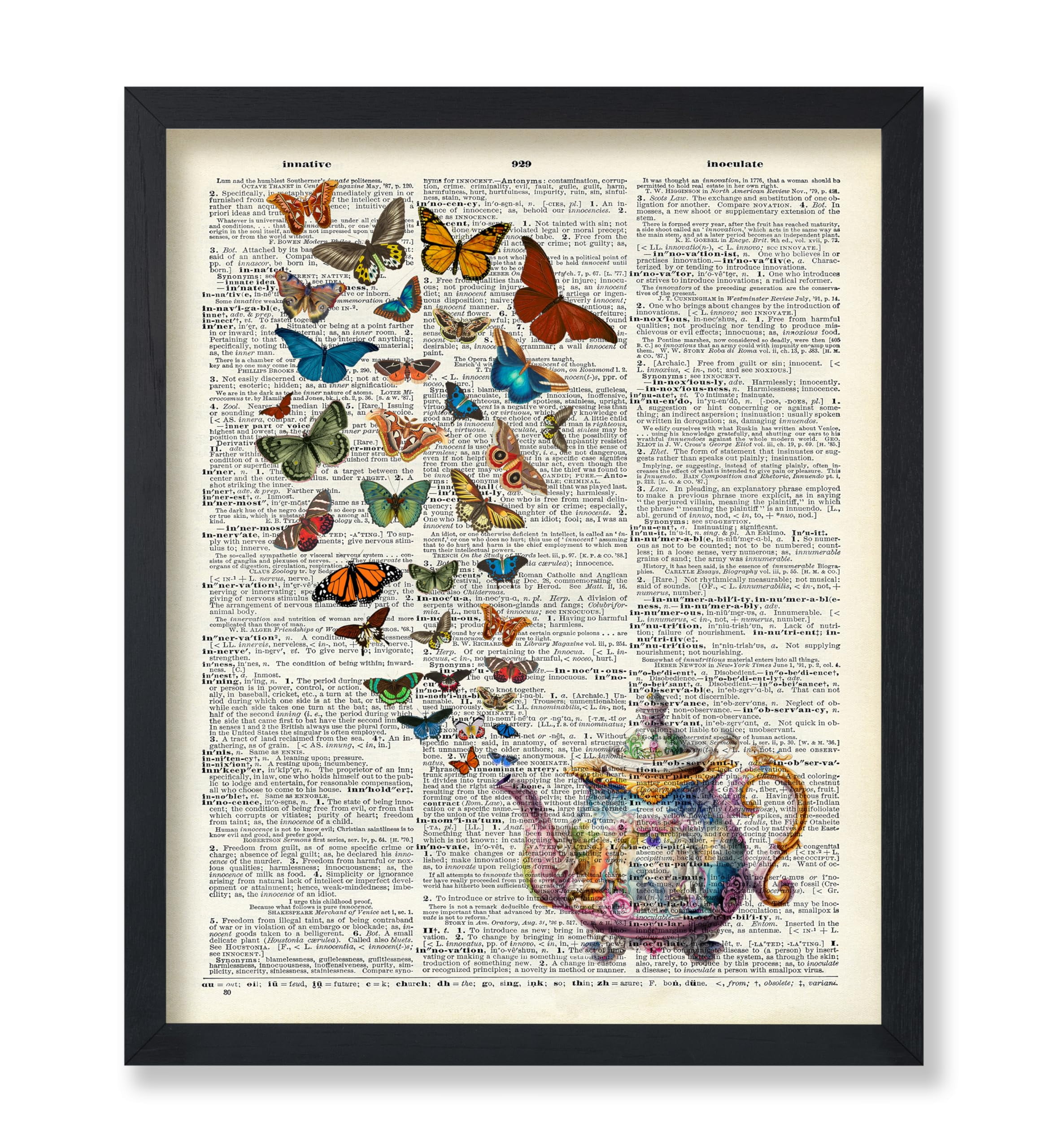 Poster Master Dictionary Art Poster - Retro Teapot and Butterflies ...