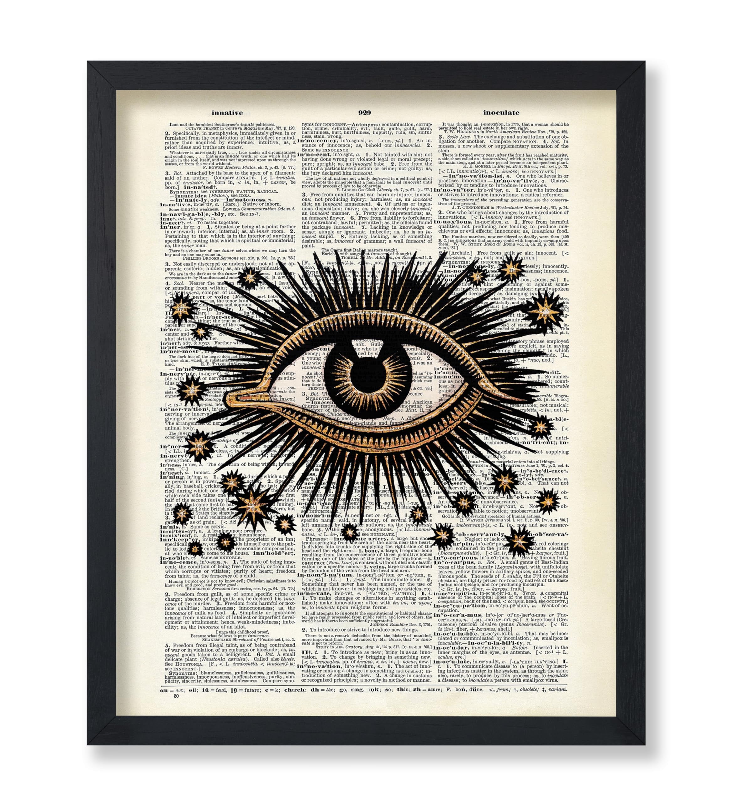 Poster Master Dictionary Art Poster - Retro All Seeing Eye Print ...