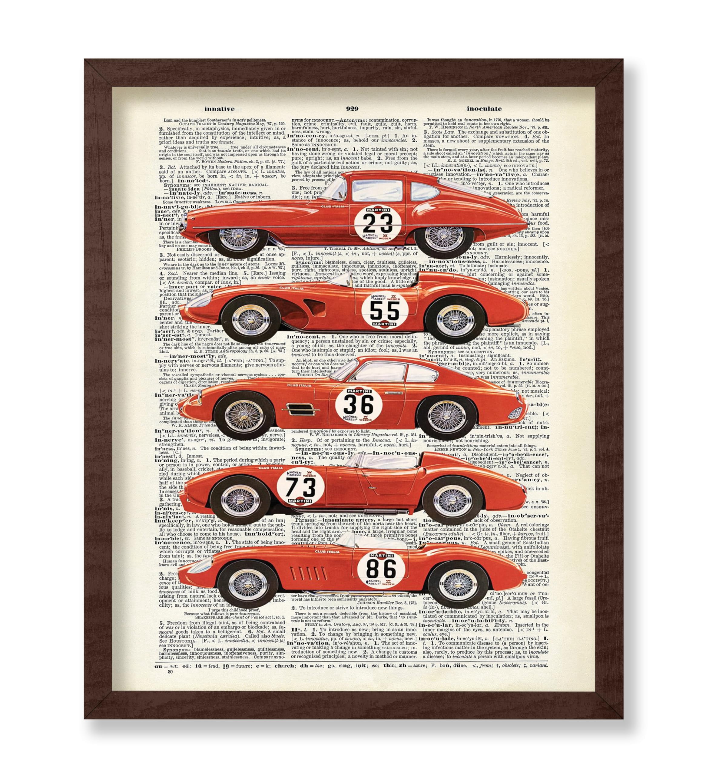 Poster Master Dictionary Art Poster - Retro Auto Racing Print - Italian ...