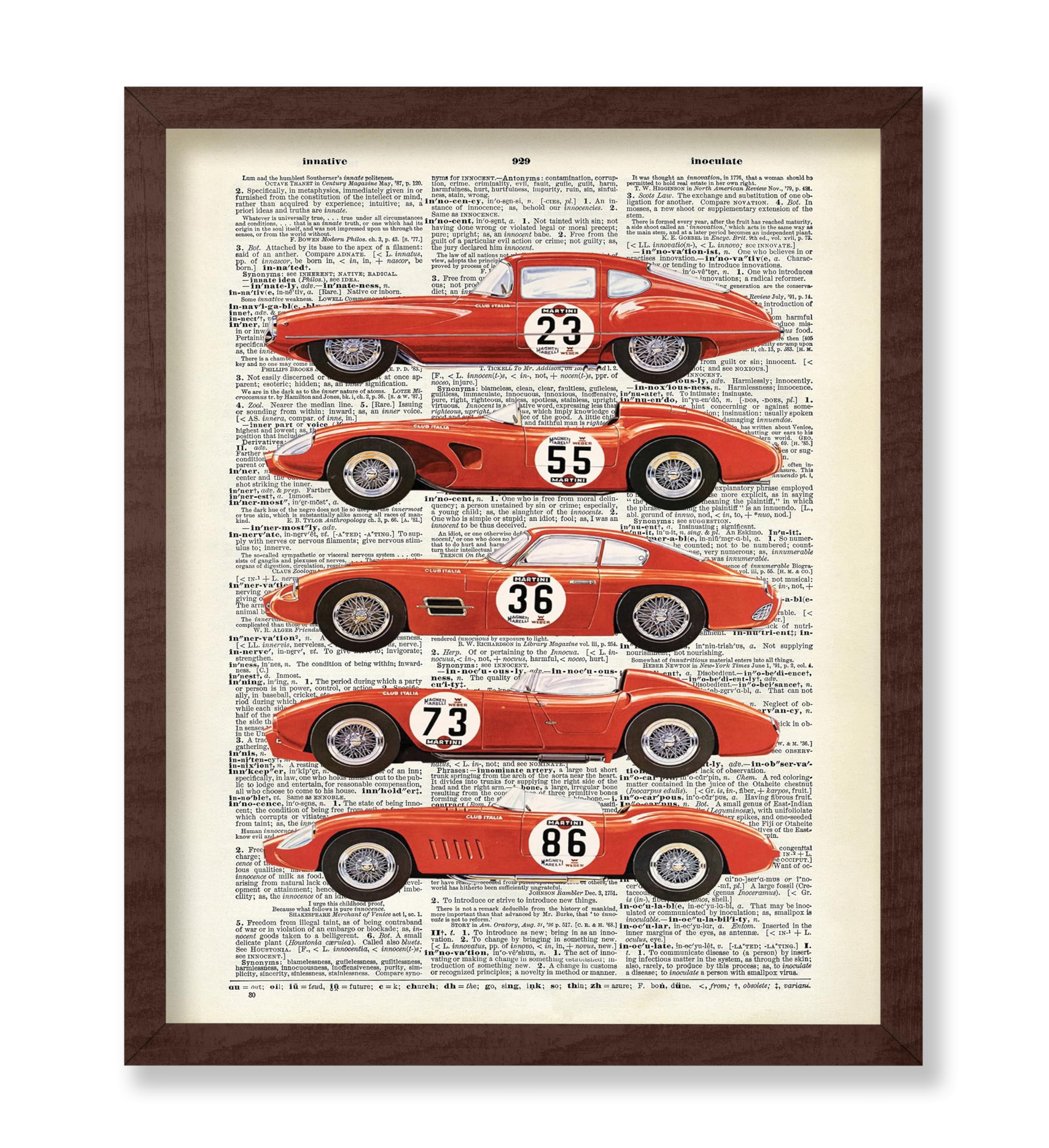 Poster Master Dictionary Art Poster - Retro Auto Racing Print - Italian ...
