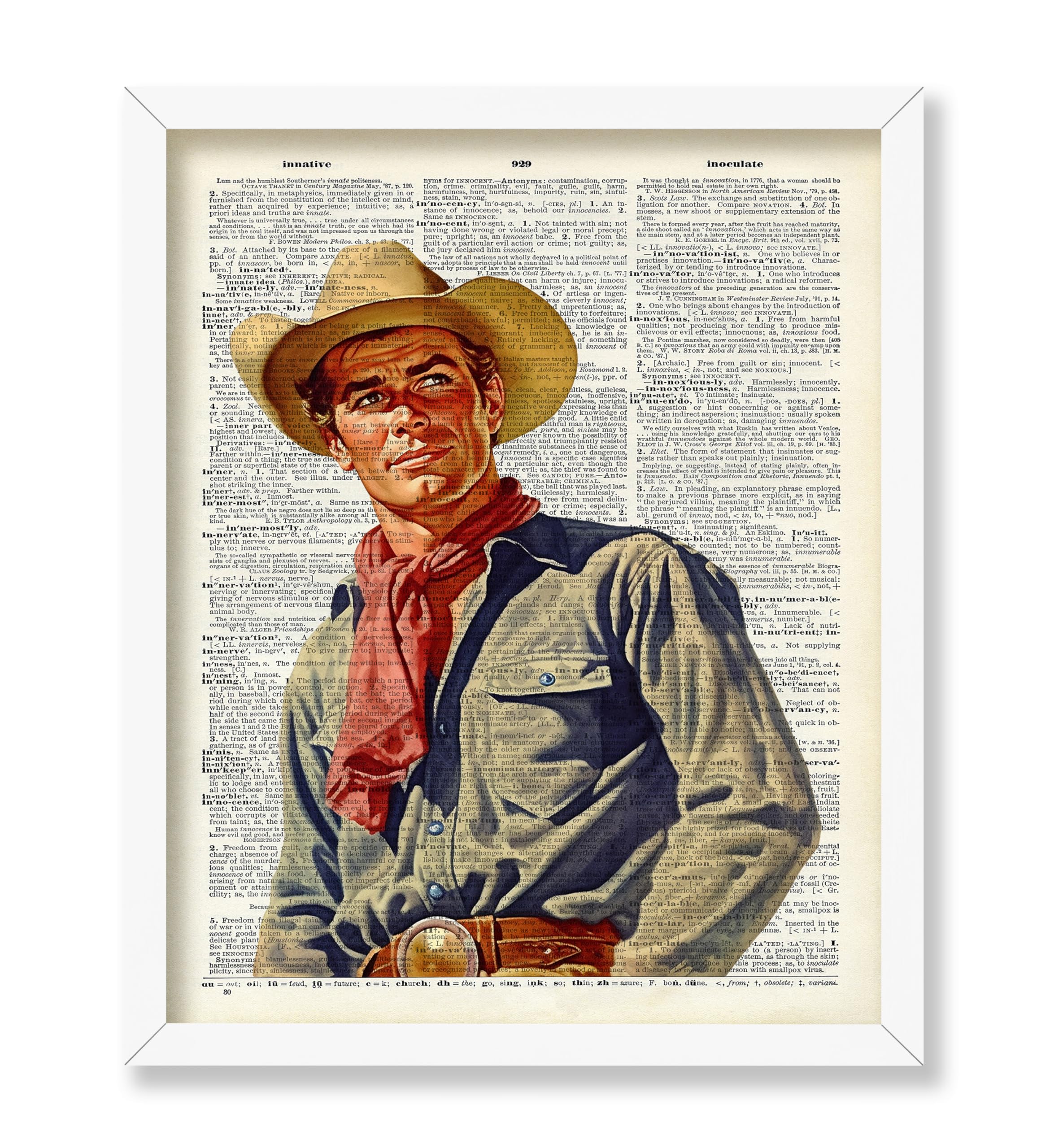 Poster Master Dictionary Art Poster - Retro Cowboy Portrait Print ...