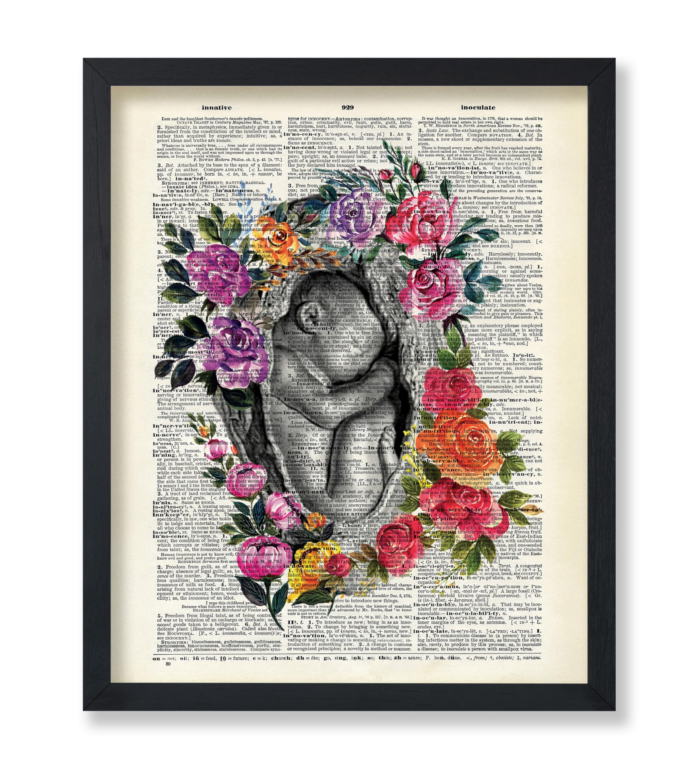 Poster Master Dictionary Art Poster - Retro Flowery Embryo Print ...