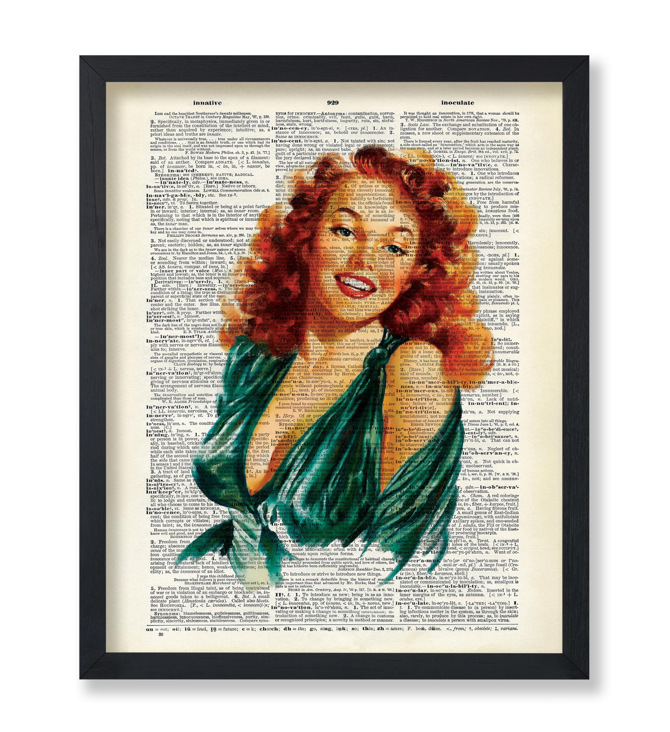 Poster Master Dictionary Art Poster - Retro Pin-Up Girl Print - Red ...