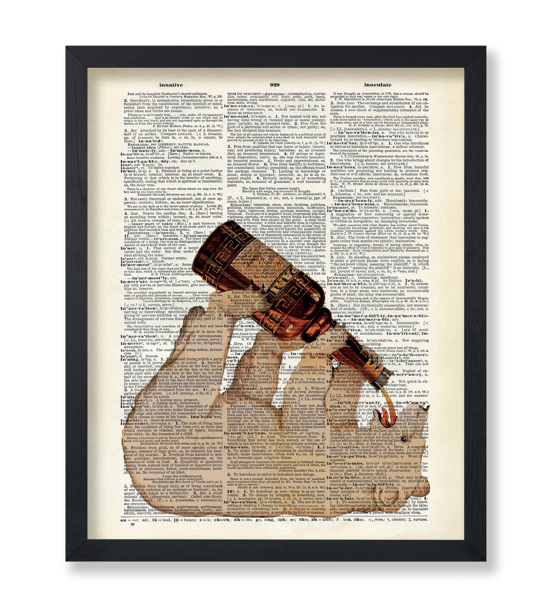 Poster Master Dictionary Art Poster - Retro Polar Bear Drinking Alcohol ...