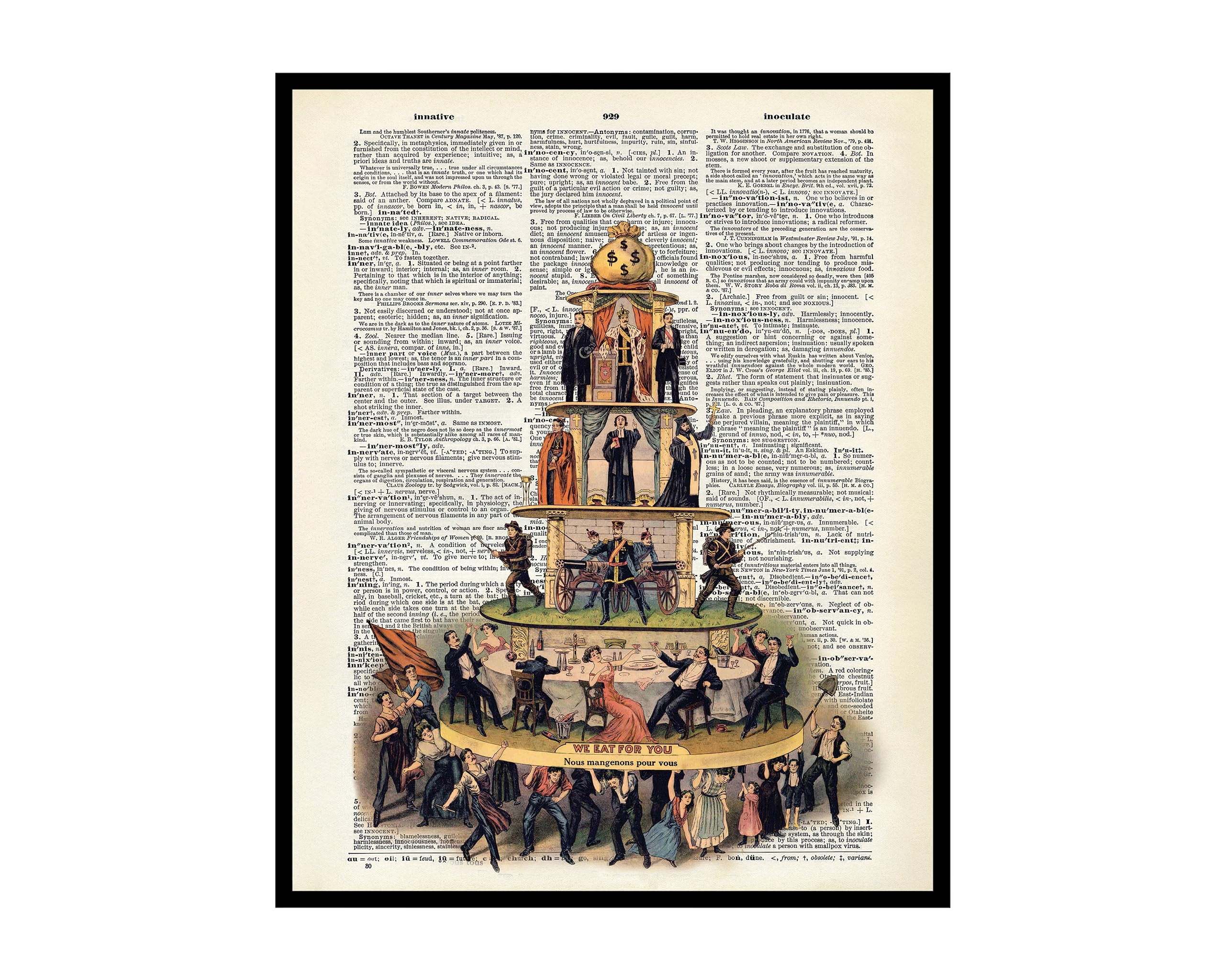 Poster Master Dictionary Art Poster Retro Pyramid Of Capitalist