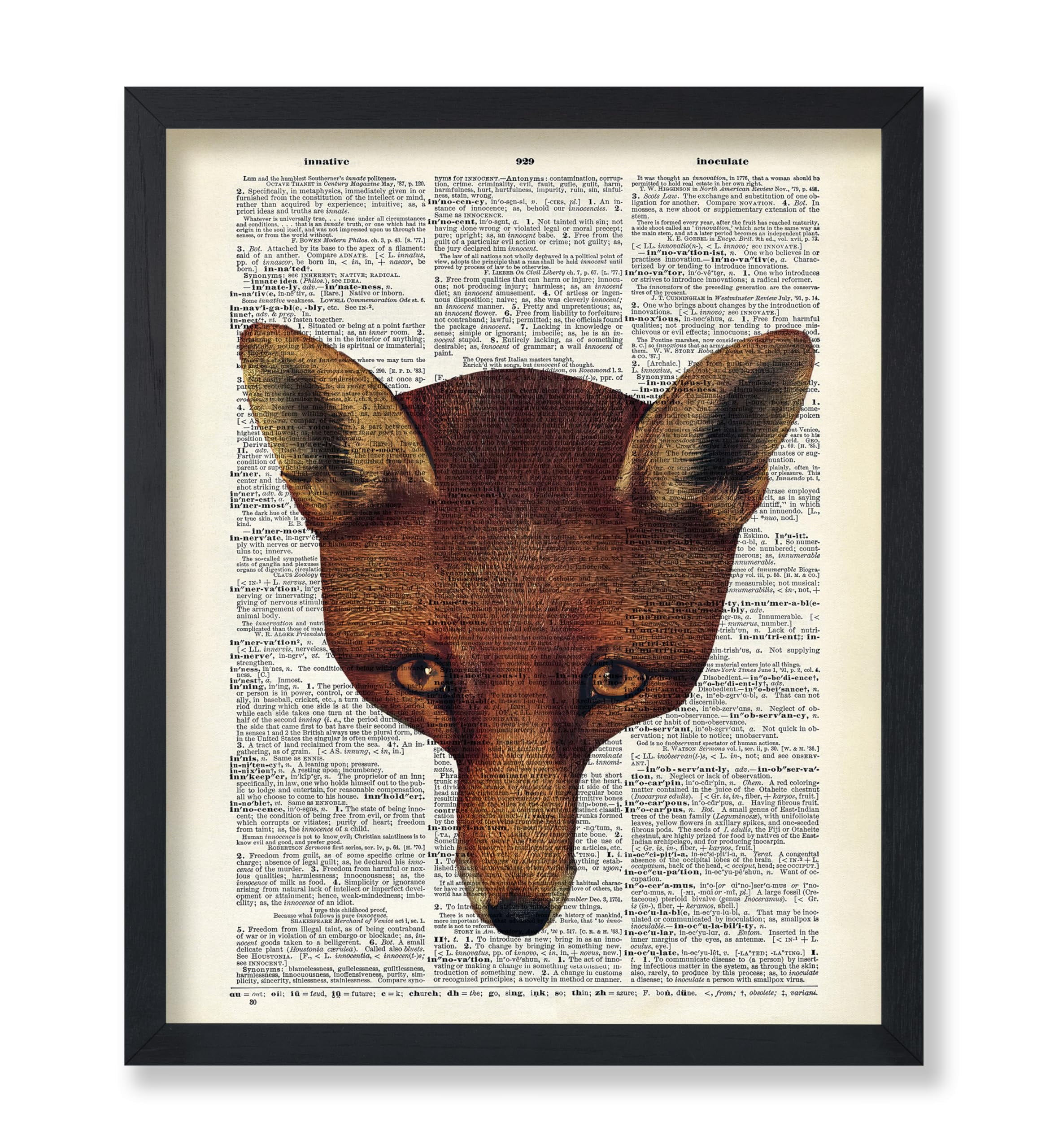 Poster Master Dictionary Art Poster - Retro Reynard The Fox Print - Red ...