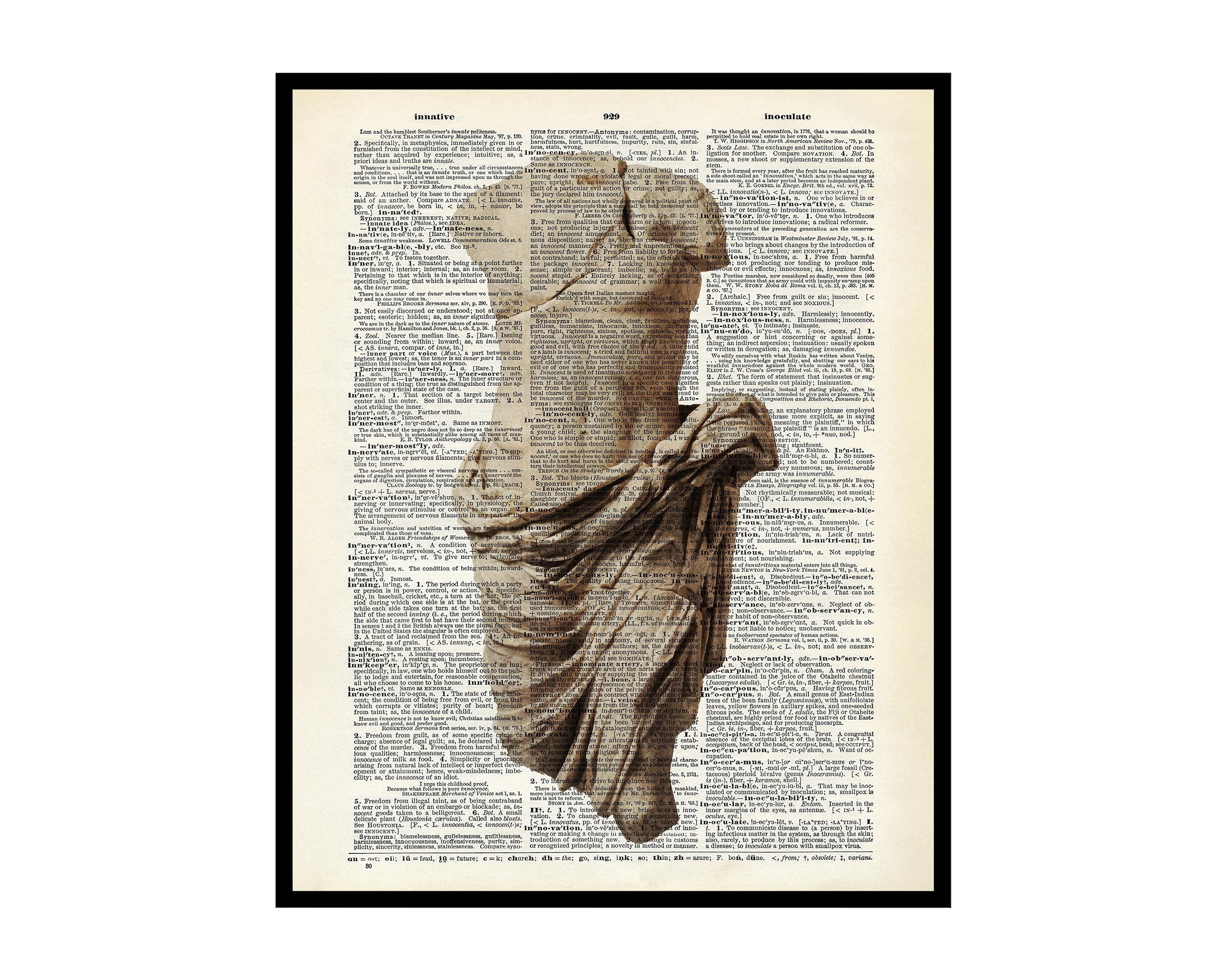 Poster Master Dictionary Art Poster - Retro Roman Male Statue Print ...