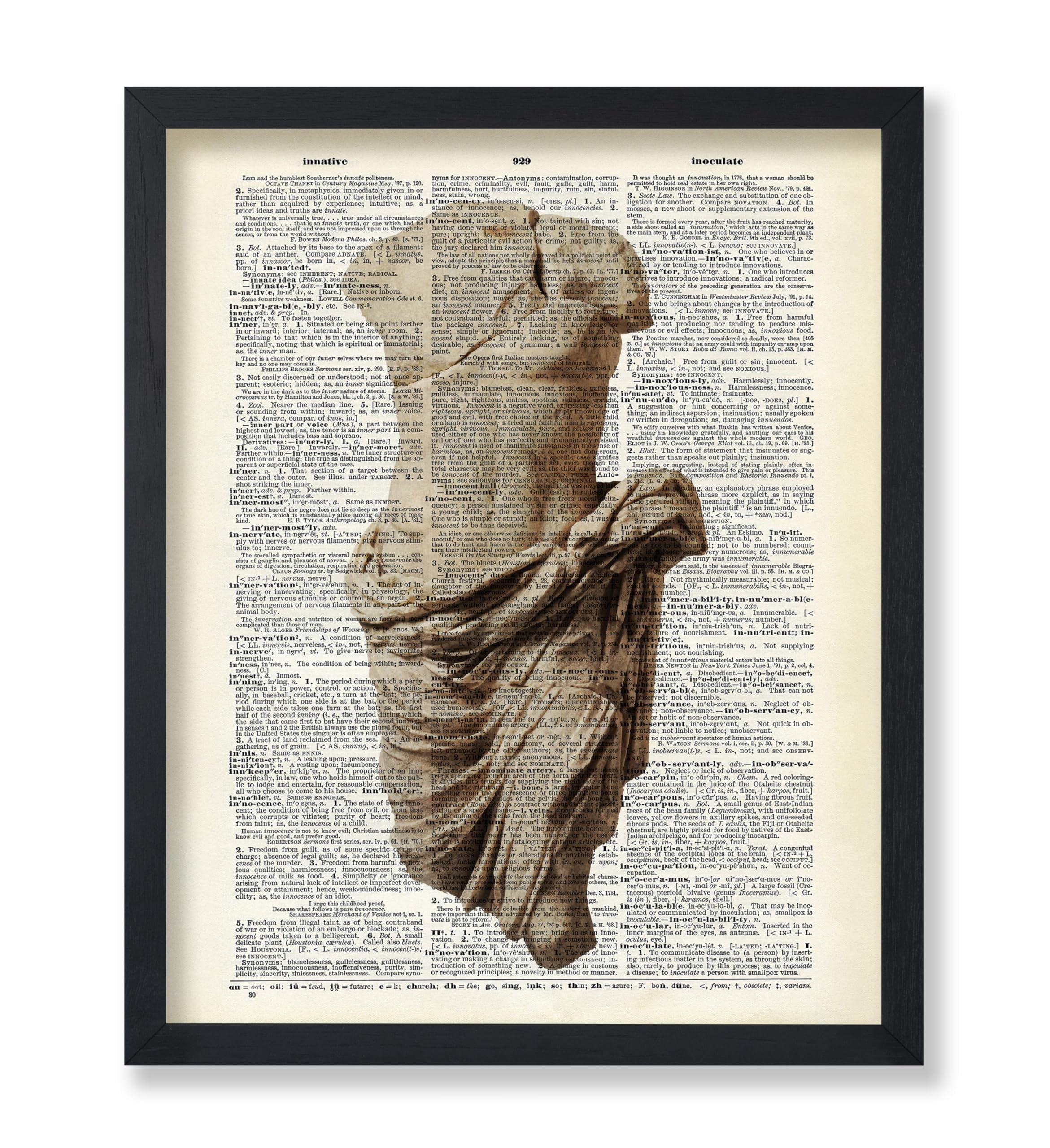 Poster Master Dictionary Art Poster - Retro Roman Male Statue Print ...