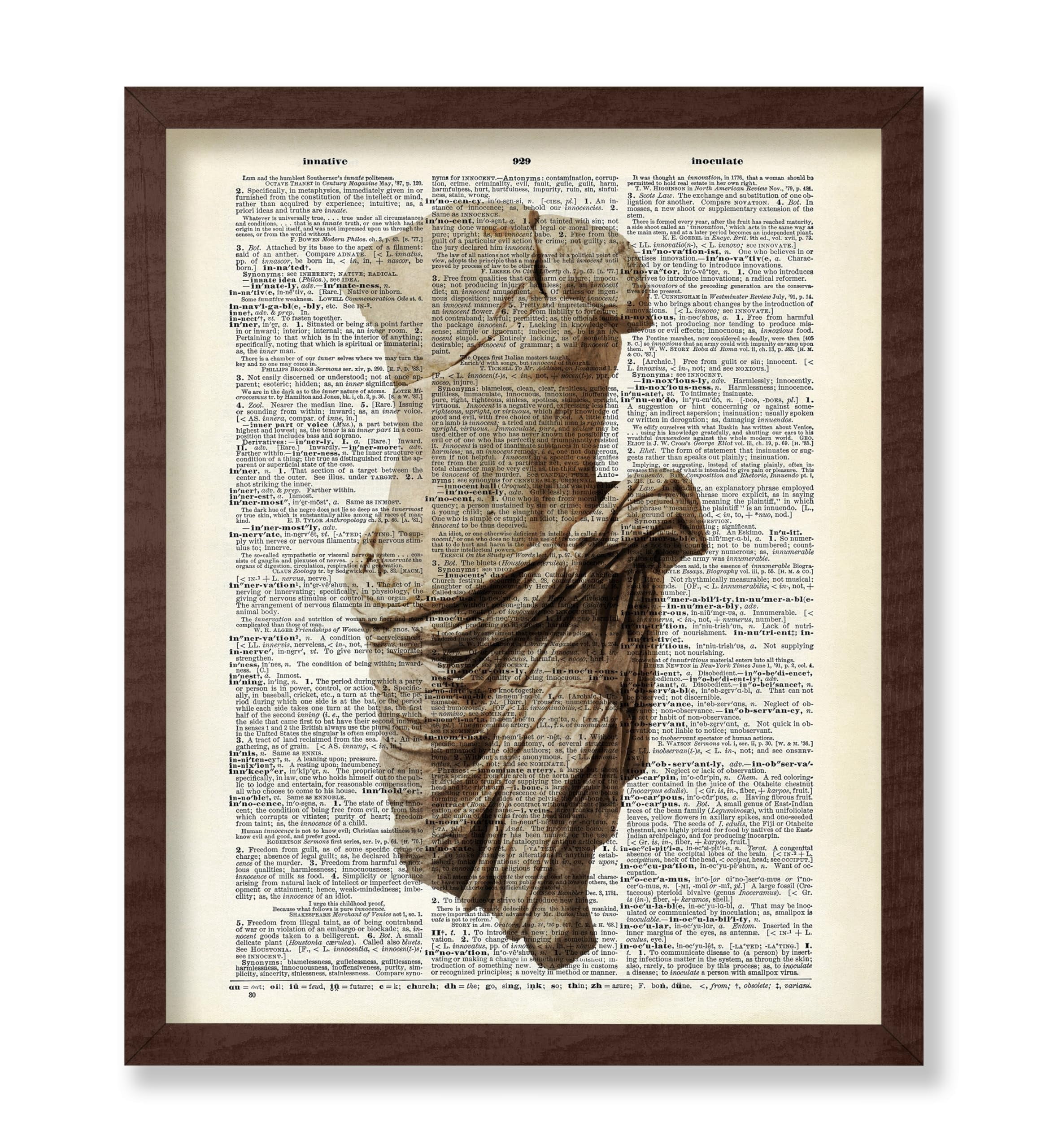 Poster Master Dictionary Art Poster - Retro Roman Male Statue Print ...