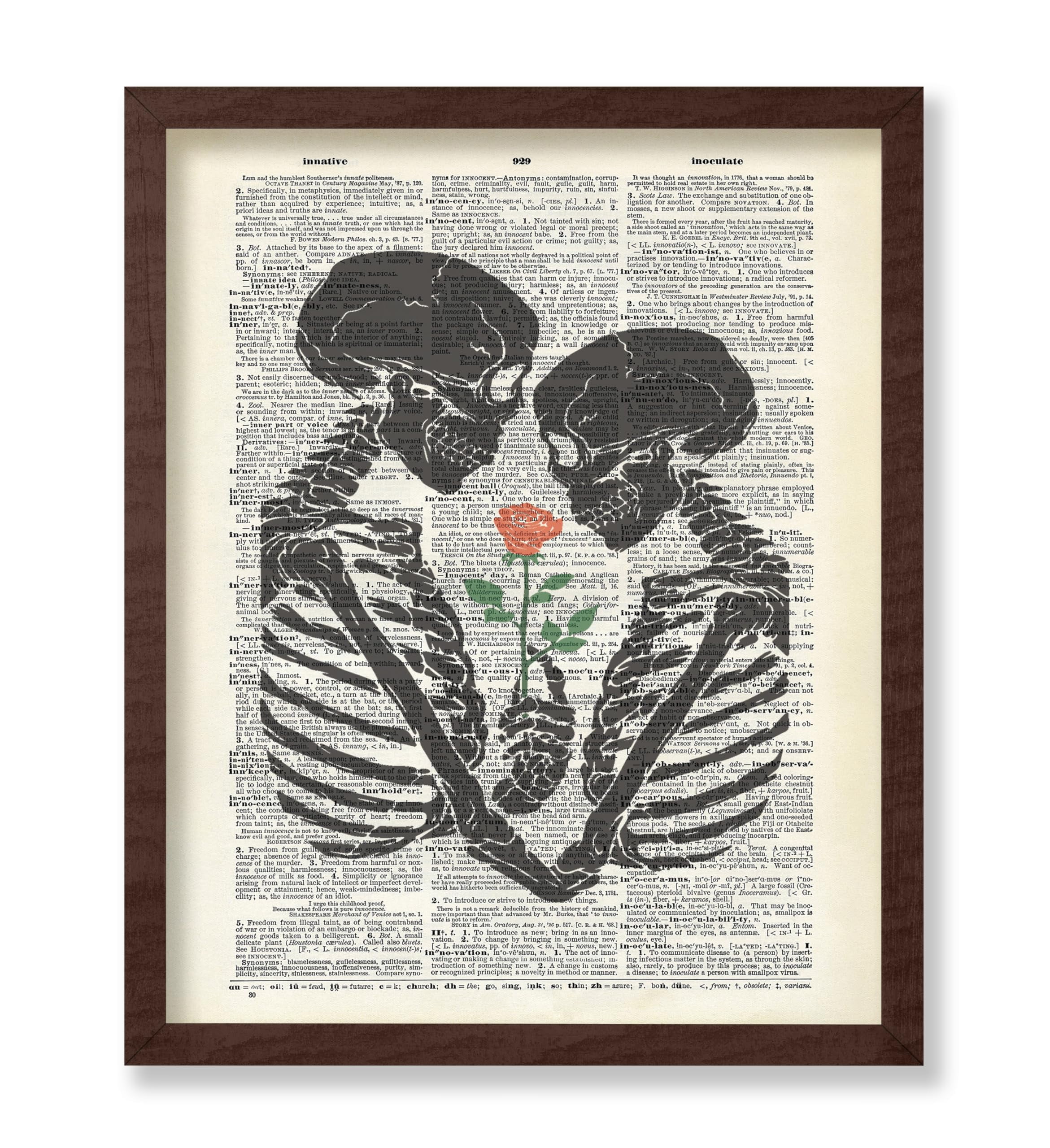 Poster Master Dictionary Art Poster - Retro Skeleton Romance Print ...
