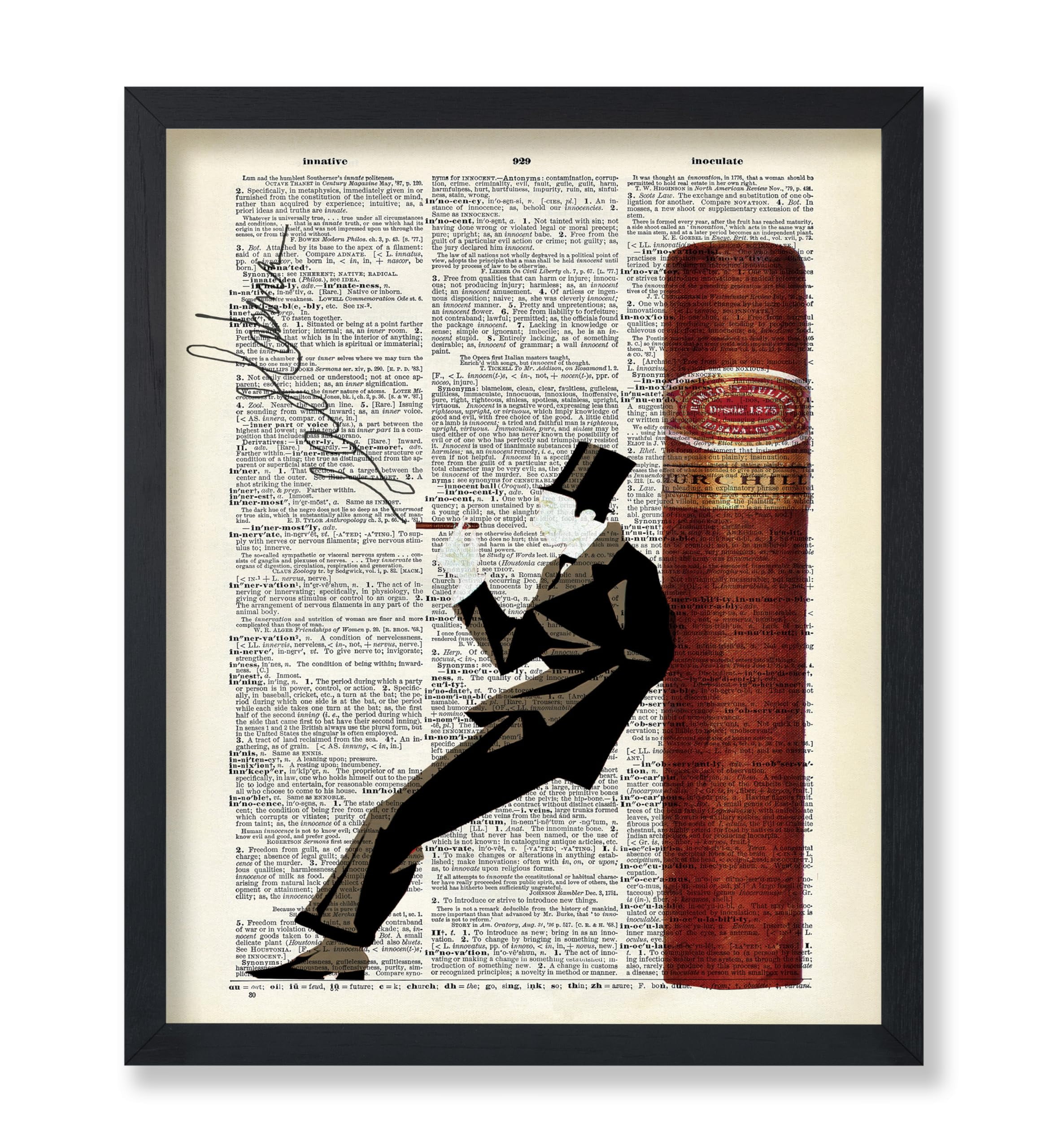 Poster Master Dictionary Art Poster - Retro Smoking Man Print - Romeo Y ...