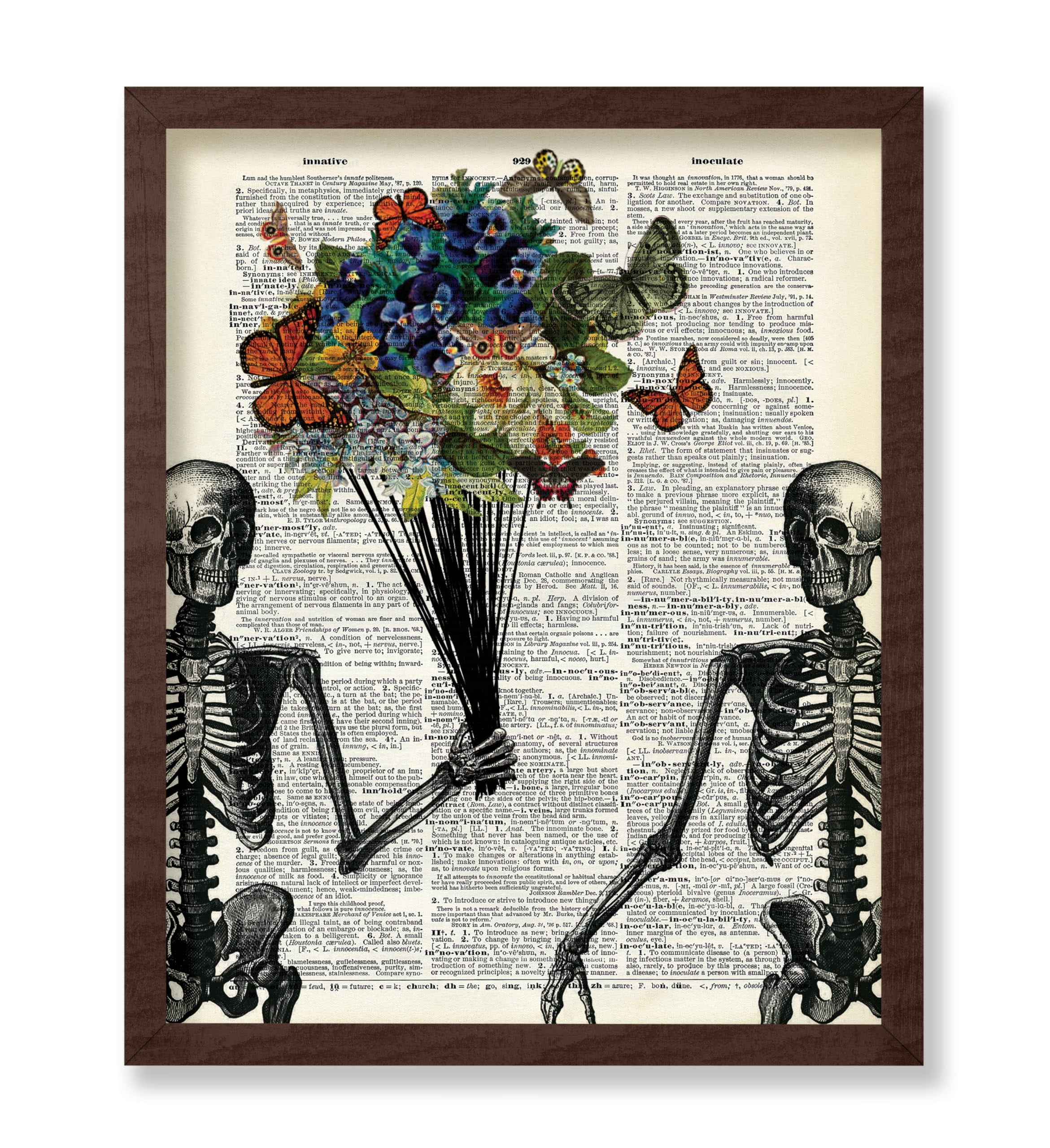 Poster Master Dictionary Art Poster - Skeleton Couple Print - Skeleton ...