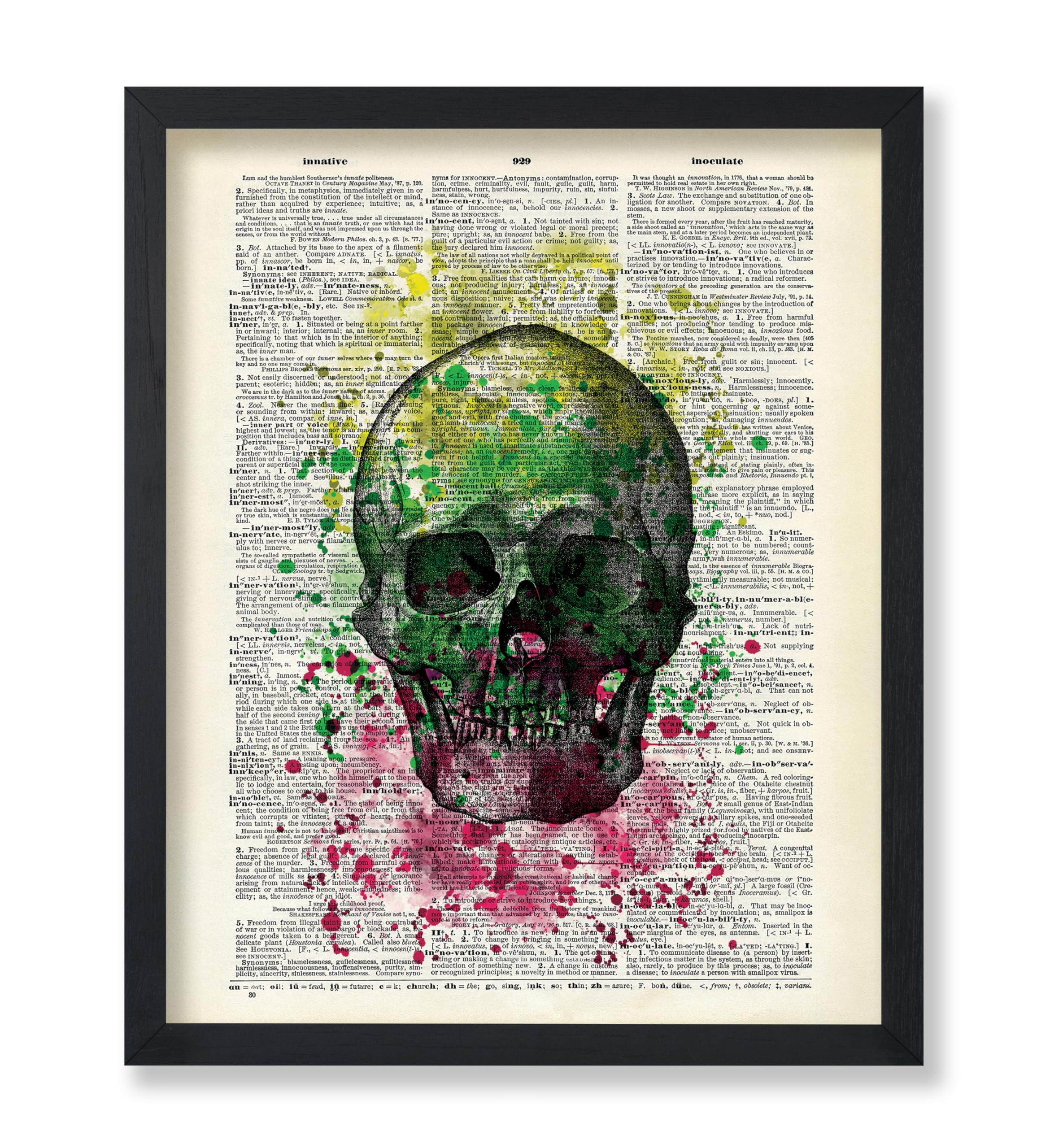 Poster Master Dictionary Art Poster - Skull Grafitti Print - Skeleton ...