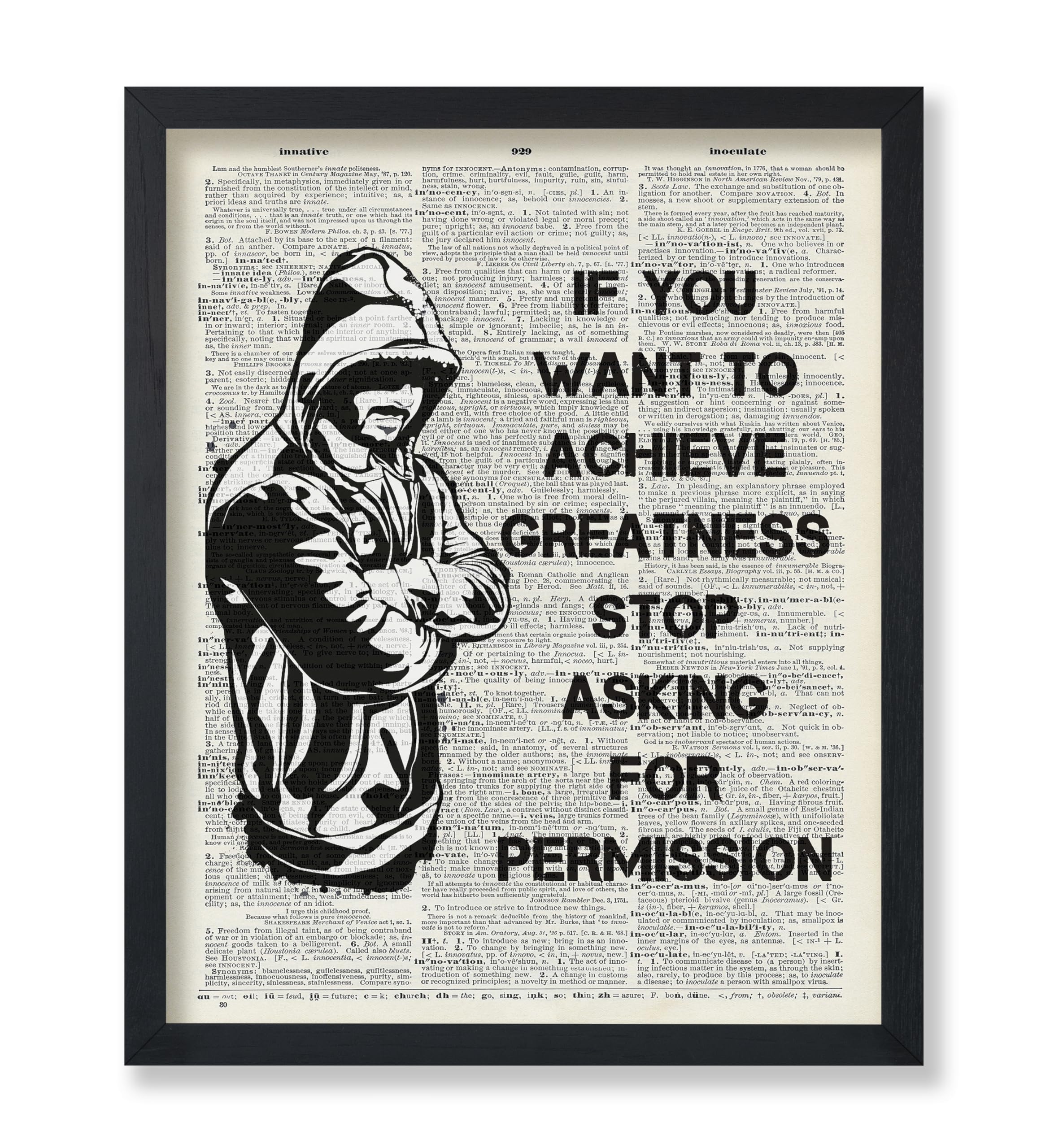 Poster Master Dictionary Art Poster - Stop Asking For Permission Print ...