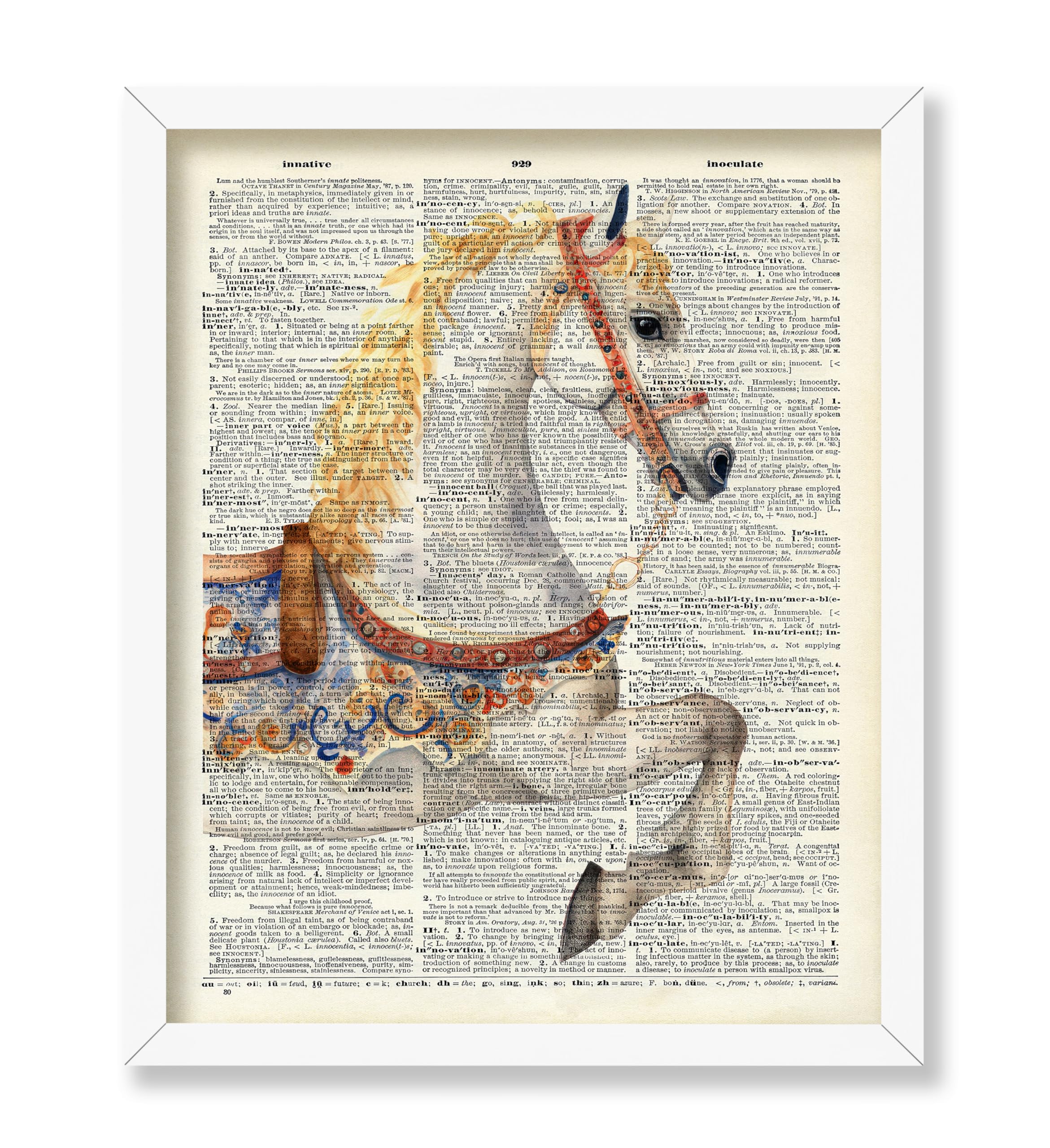Poster Master Dictionary Art Poster - White Horse Print - Carousel ...