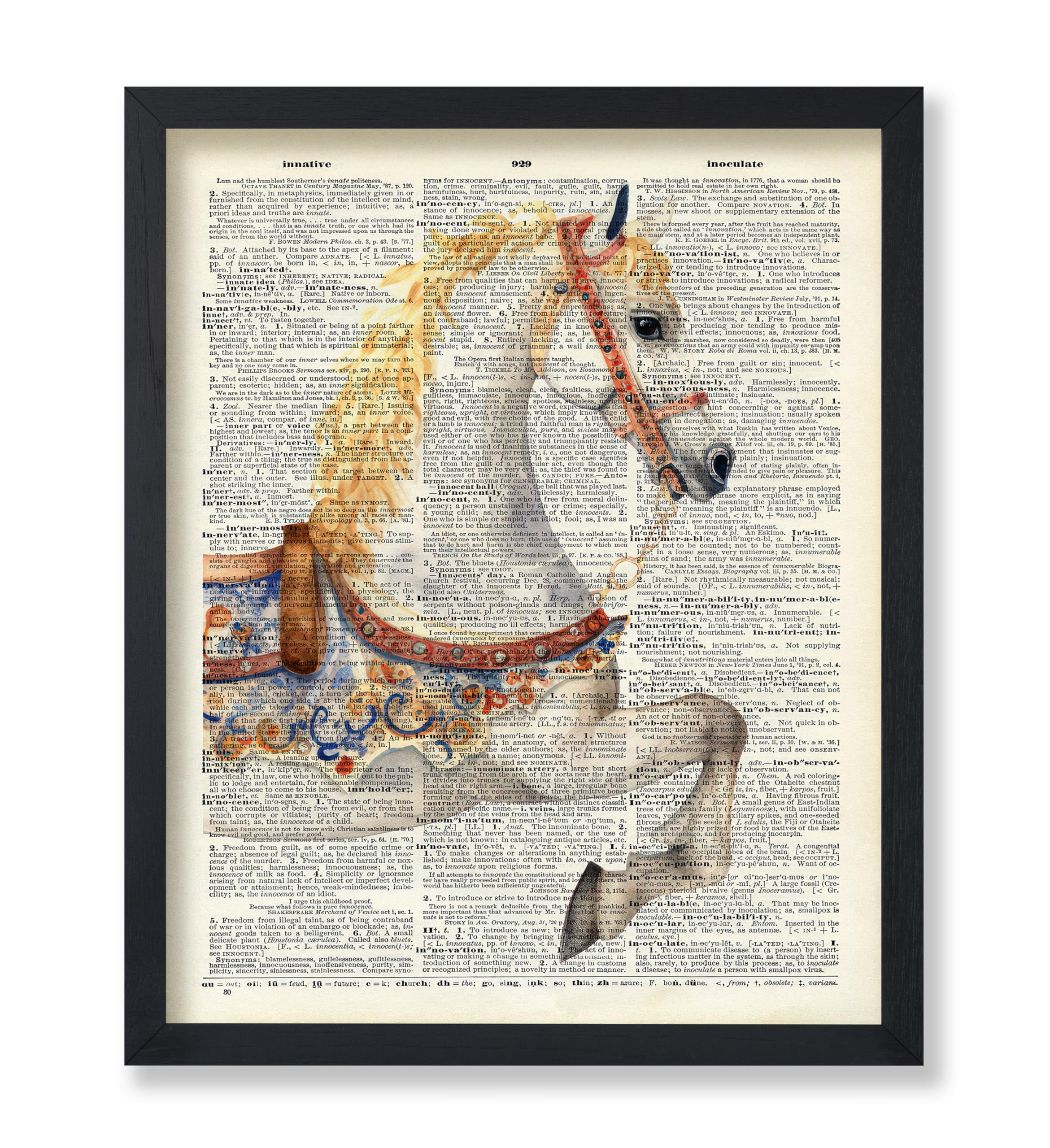 Poster Master Dictionary Art Poster - White Horse Print - Carousel ...