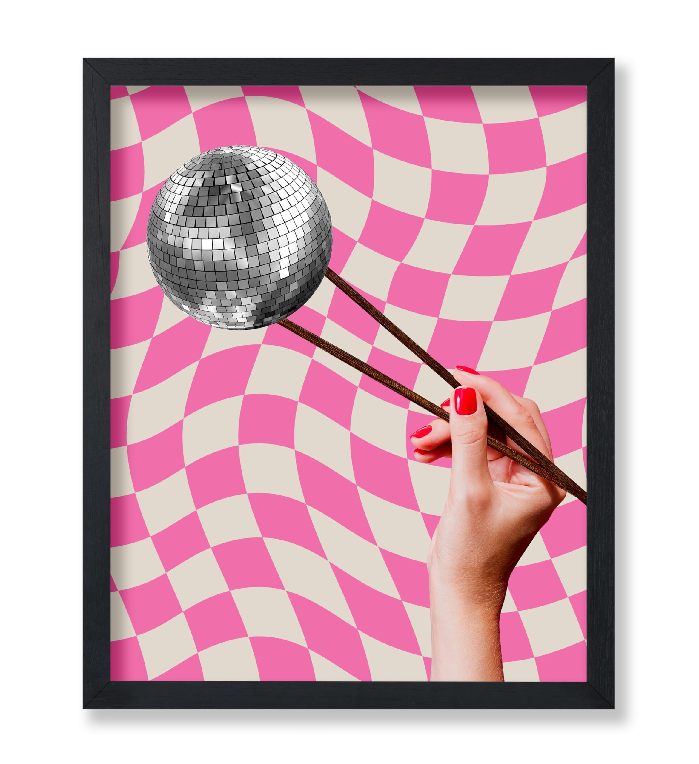 Poster Master Disco Ball Poster - Retro Chopstick Print - Disco Art ...
