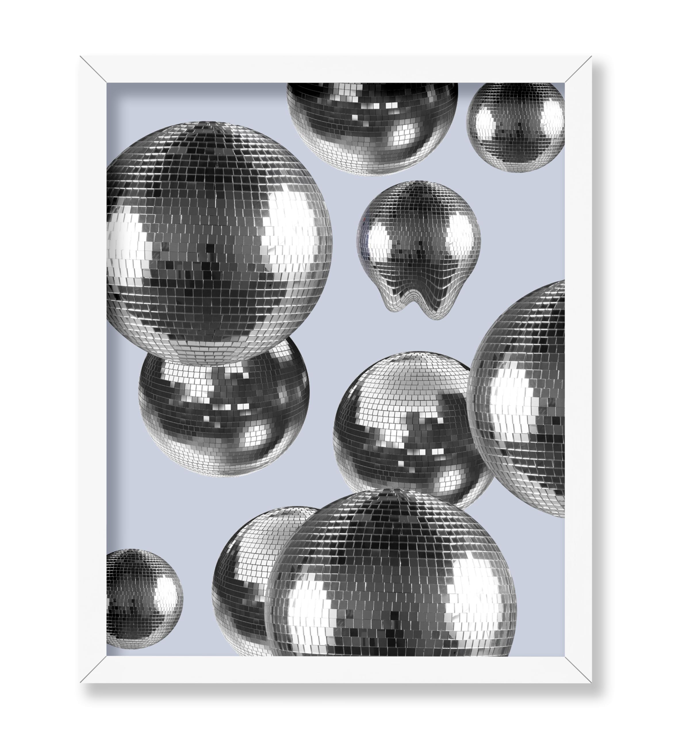 Poster Master Disco Ball Poster - Retro Silver Disco Balls Print ...